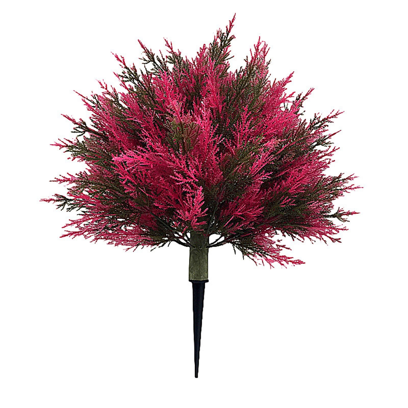 23Inch Cedar Tree with Autumn Balls, UV Resistant Artificial Fall Bush ...