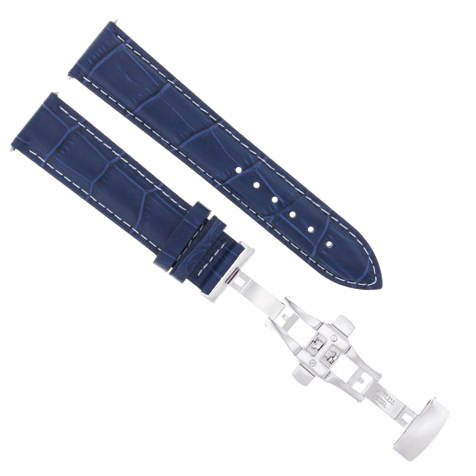 23MM LEATHER WATCH BAND STRAP FOR CITIZEN ECO DRIVE BLUE ANGEL AT8020 ...