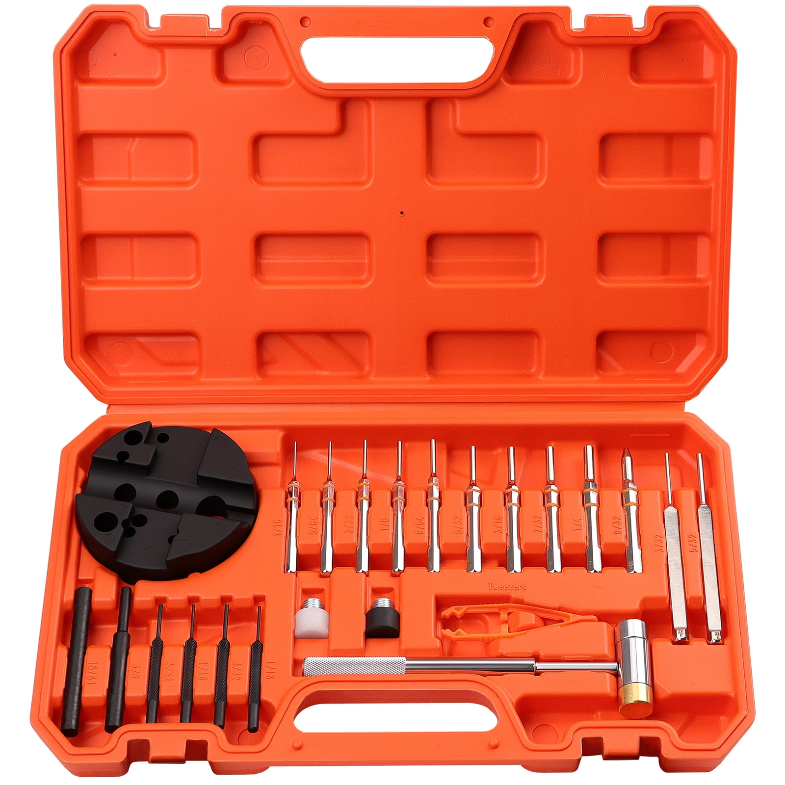23PC Hammer & Punch Set Brass Steel Plastic Punches Gunsmithing ...