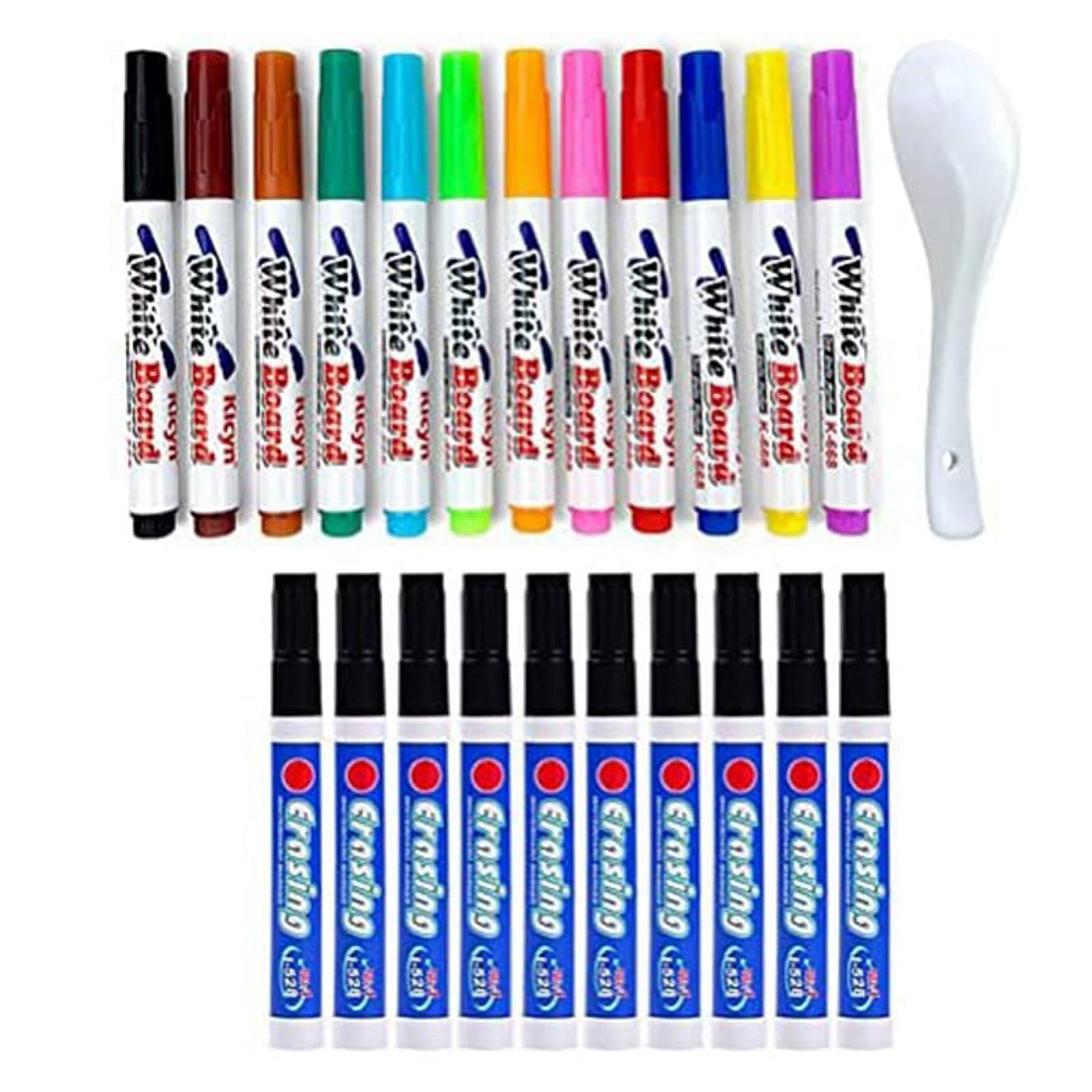 23PCS Magical Dry Erase Markers with Eraser Water Painting Pen Doodle ...