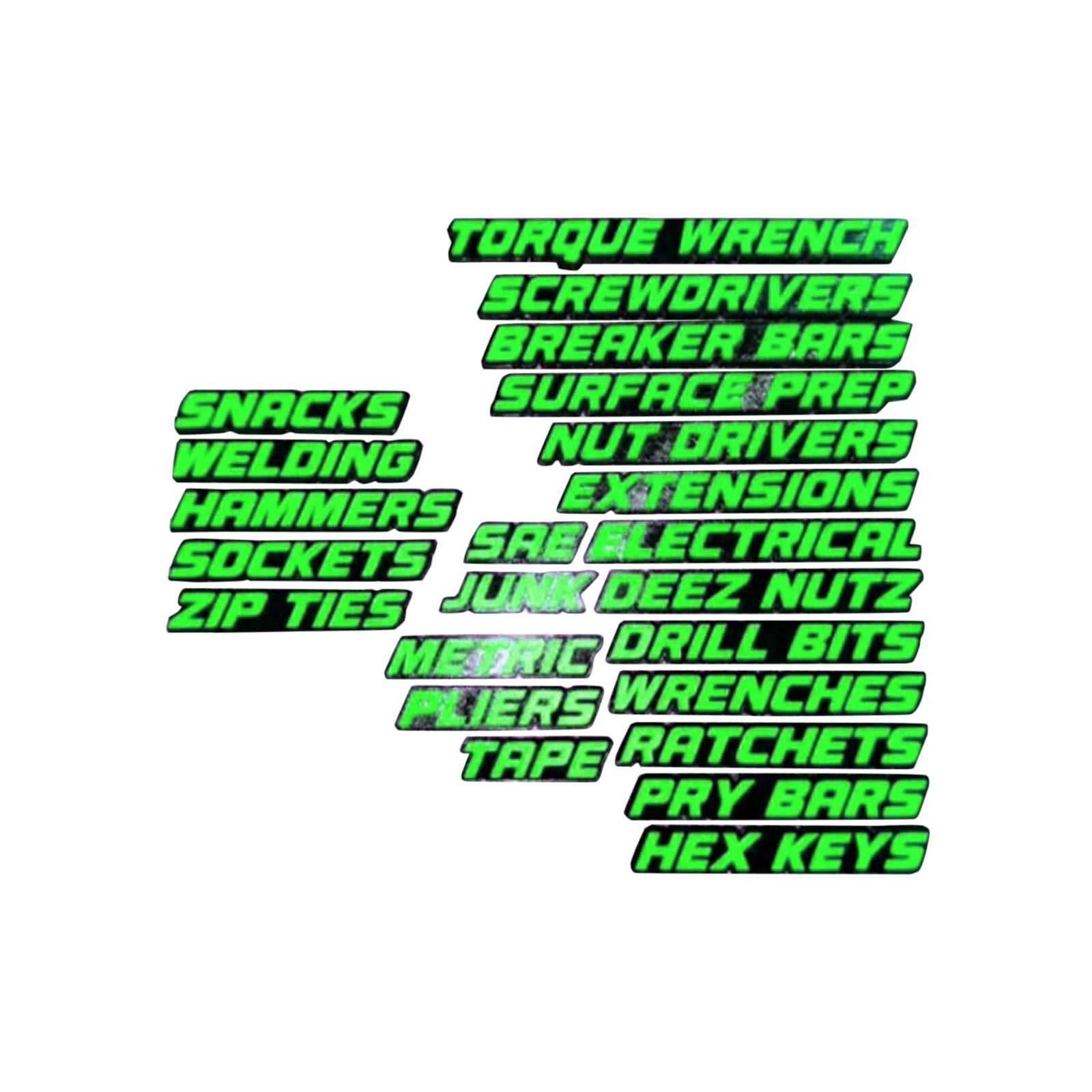 23PCS Toolbox Drawer Tags, 3D Tool Box Organizer Labels,Mini Reusable ...