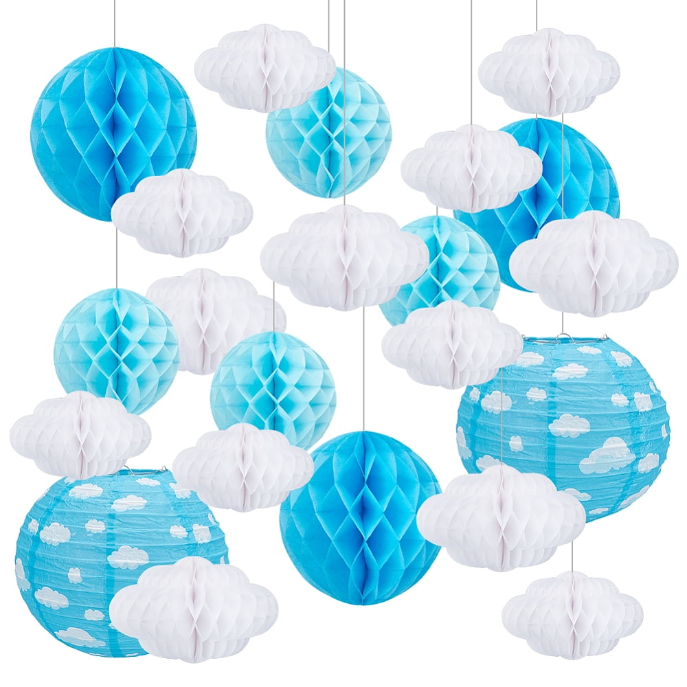 23Pcs 5 Styles Paper Honeycomb Lantern Pendant Decorations for Party ...