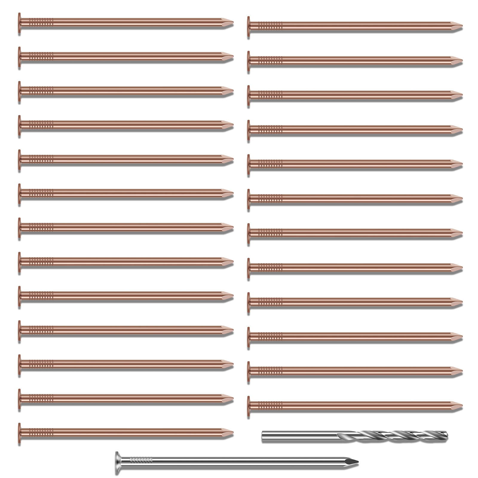 23Pcs Copper Nails Kit 3.5 Inch Stump Removal Spikes Hardware Nails ...