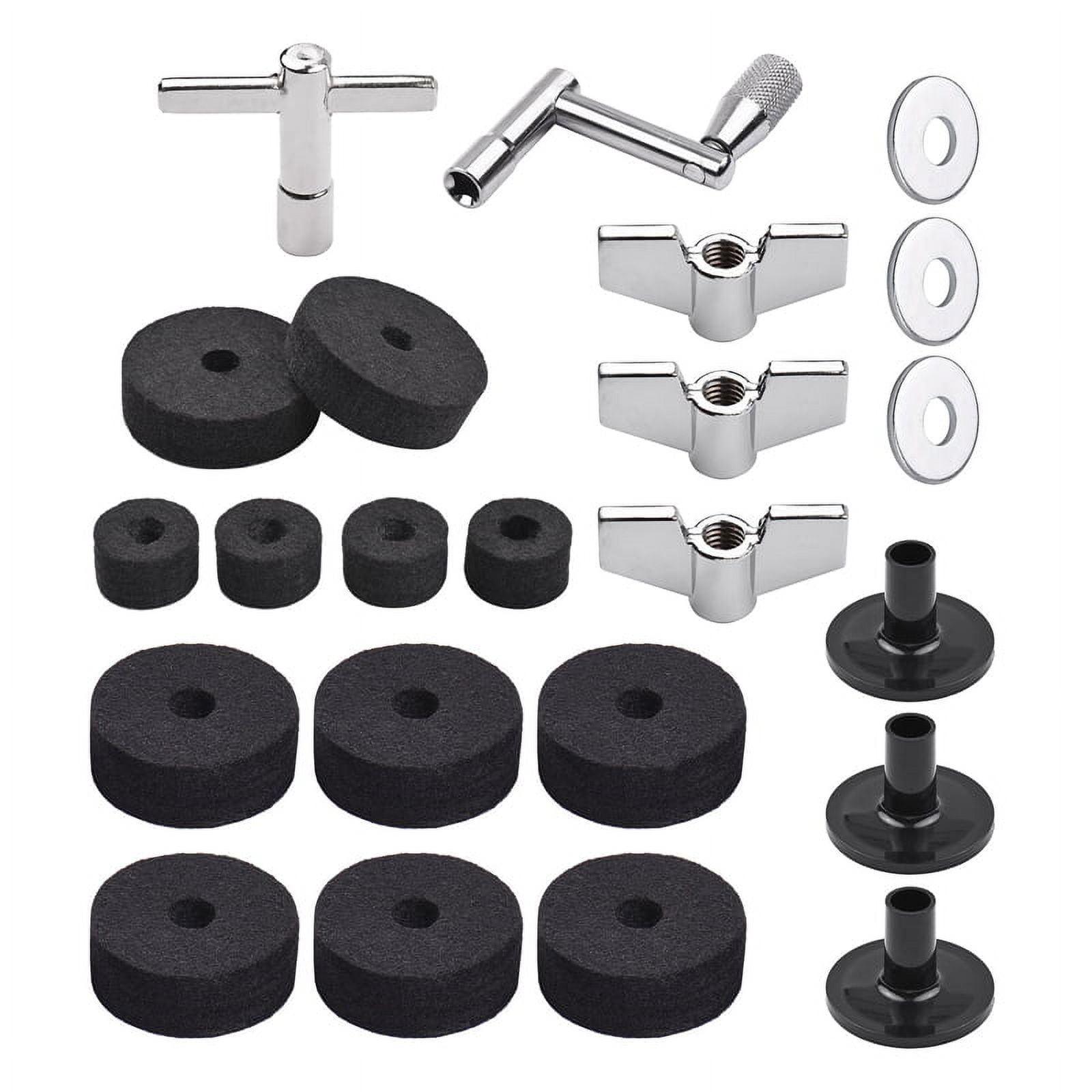 23Pcs Cymbal Replacement Accessories Drum Parts with Stand Felts Felt ...
