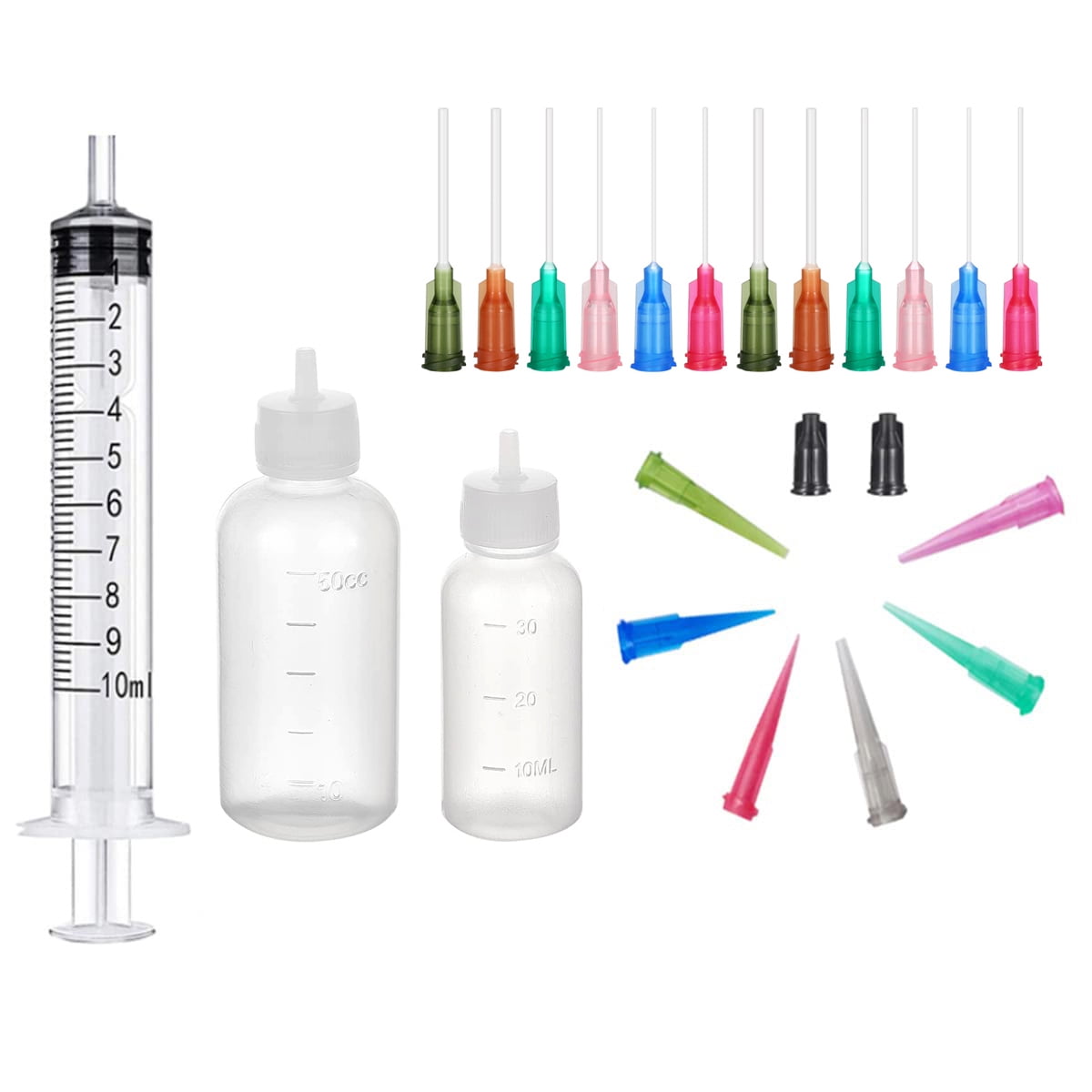 23Pcs Dispensers Applicator Bottles Dispensing Needles Set, 30/50ml ...