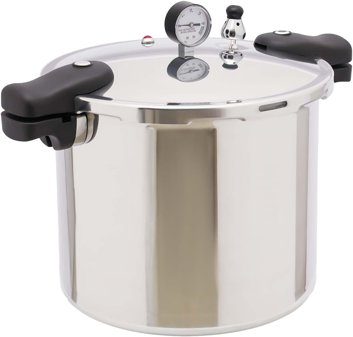 23Qt Pressure Cooker Aluminum Pressure Cooker with Gauge Explosion Proof for Family or ...