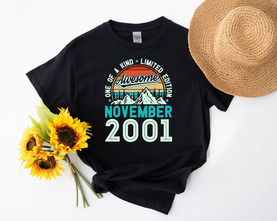 23Rd Birthday Shirt, Limited Edition 2001, Birthday Party Tee - Walmart.com