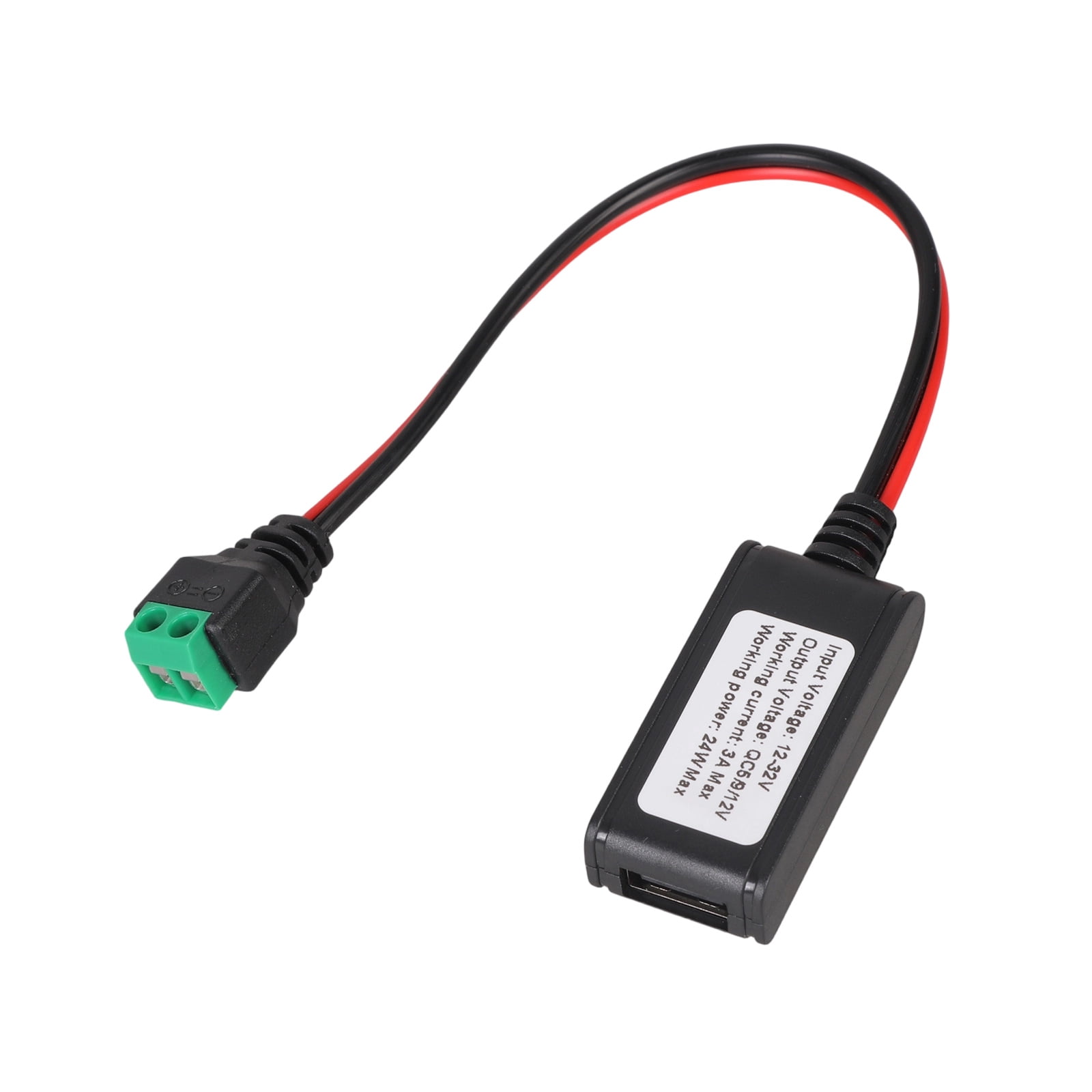 23cm 2Pin To USB Fast Charging Cable Converts DC12V-32V Input To 5V 9V ...