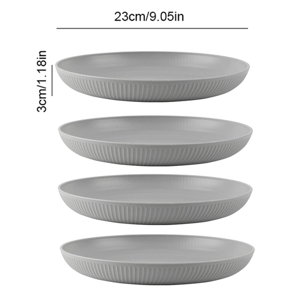 23cm Round Salad Dessert Dinner Plate Stackable Unbreakable Reusable ...
