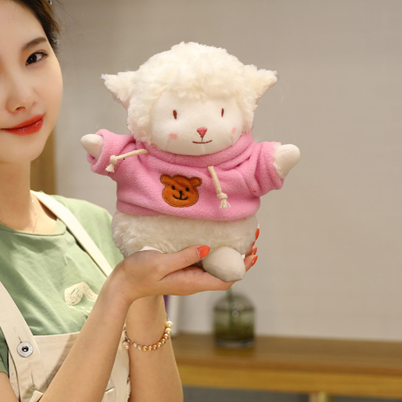 23cm Sheep Plush Toy PP Cotton Filling Soft Lovely Grab Machine Doll ...