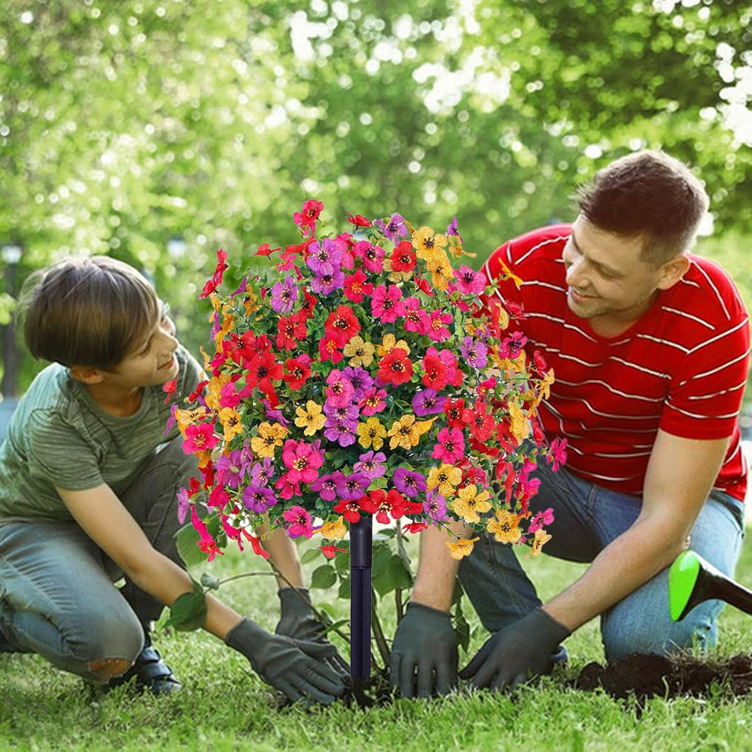 23in Artificial Violet Ball Topiary Trees with Ground Spikes,Fake ...