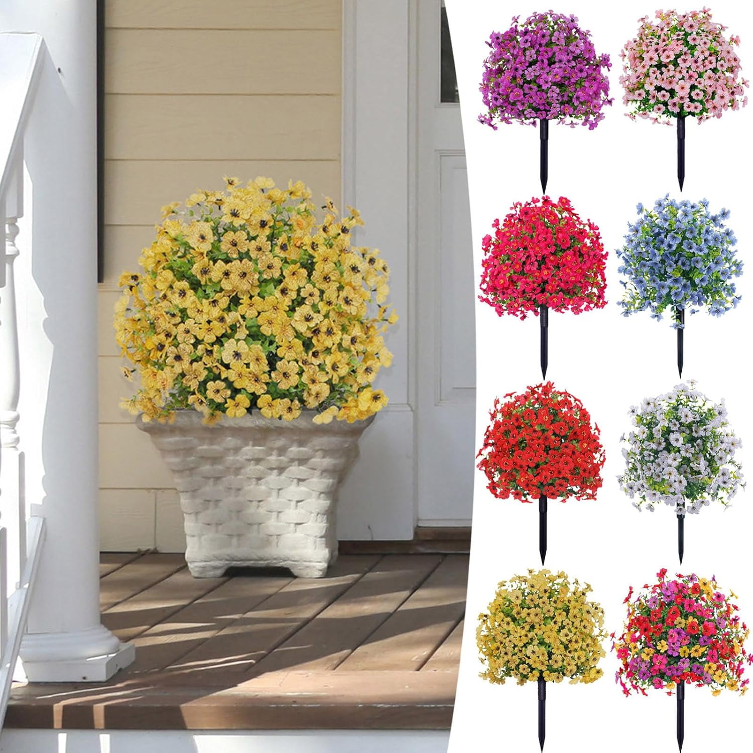 23in Artificial Violet Ball Topiary Trees with Ground Spikes,Fake ...