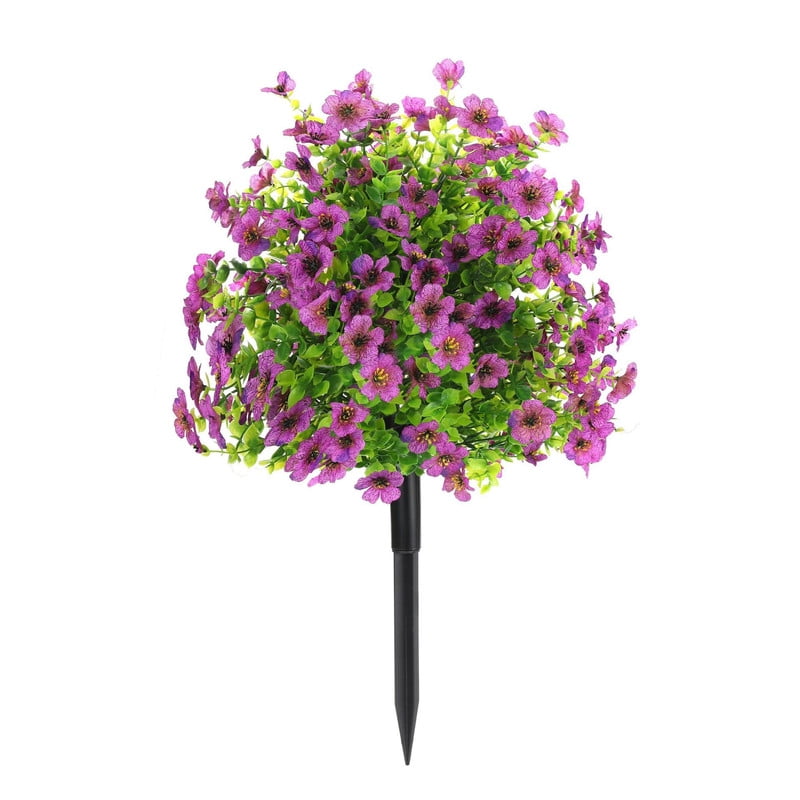 23in Artificial Violet Ball Topiary Trees with Ground Spikes Realistic ...