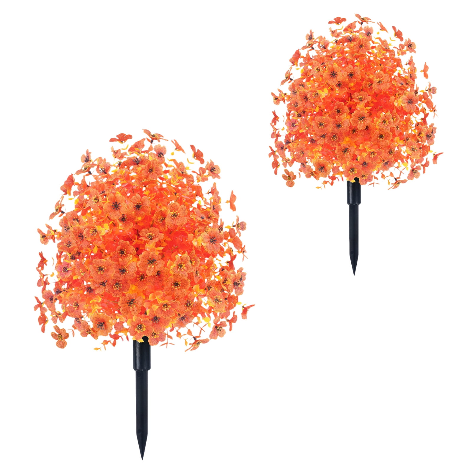 23in Violet Faux Topiary Trees 2 Pack Realistic Fade-Resistant Shrubs ...