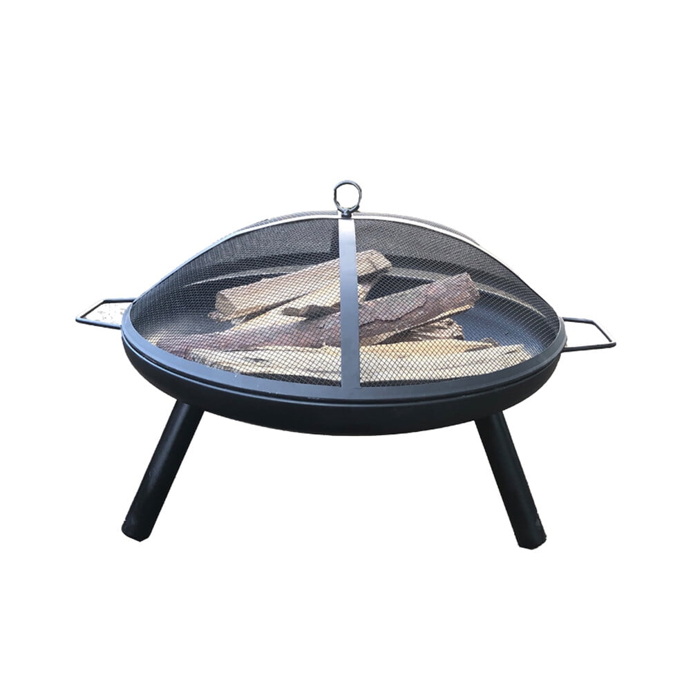 23 Inch Fire Pit, Portable Iron Bonfire Fire Pit, Fire Bowl for Patio ...