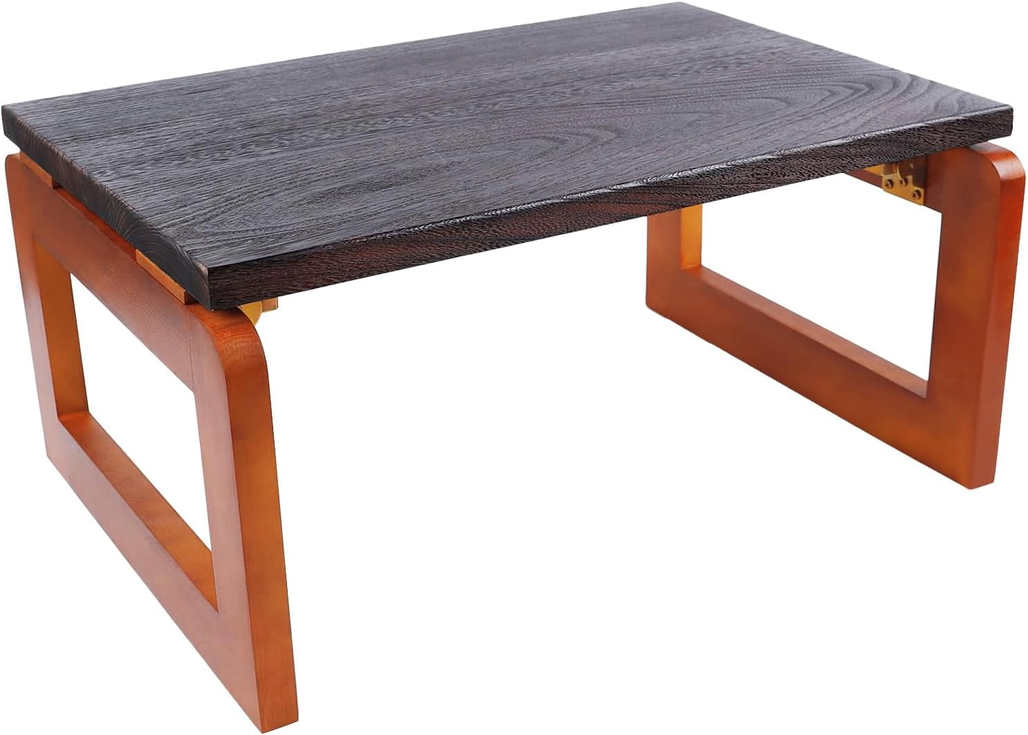 23inch Wood Foldable Coffee Table Red, Portable Bed Laptop Desk ...