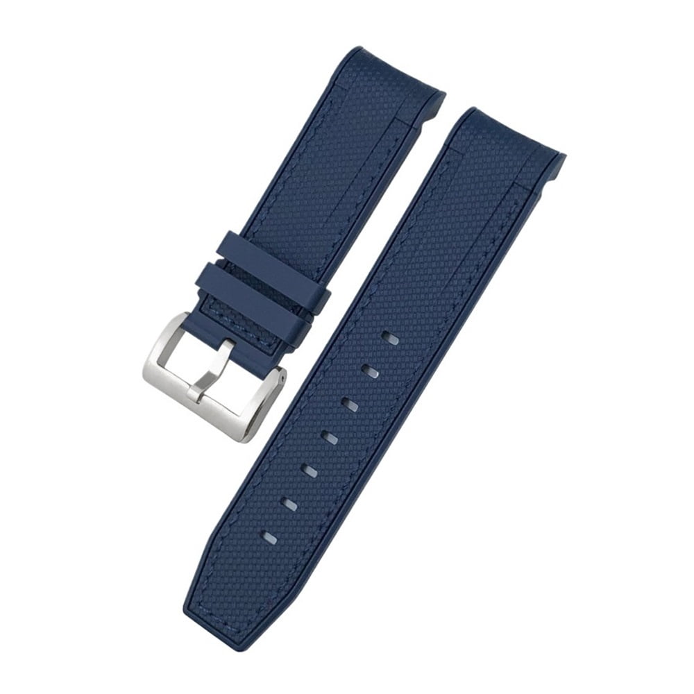 23mm 22mm Curved End Silicone Rubber Watchband Fit For Tudor Black Bay ...