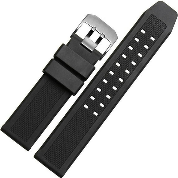 23mm Silicone Rubber Watch Band Strap Bracelet with Moderate Softness ...