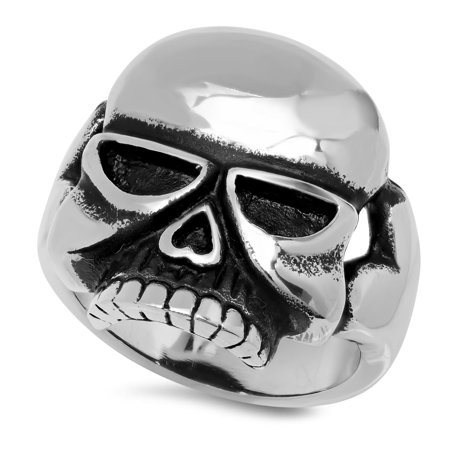 23mm Stainless Steel Jawless Skull Biker Ring, Size 11 - Walmart.com