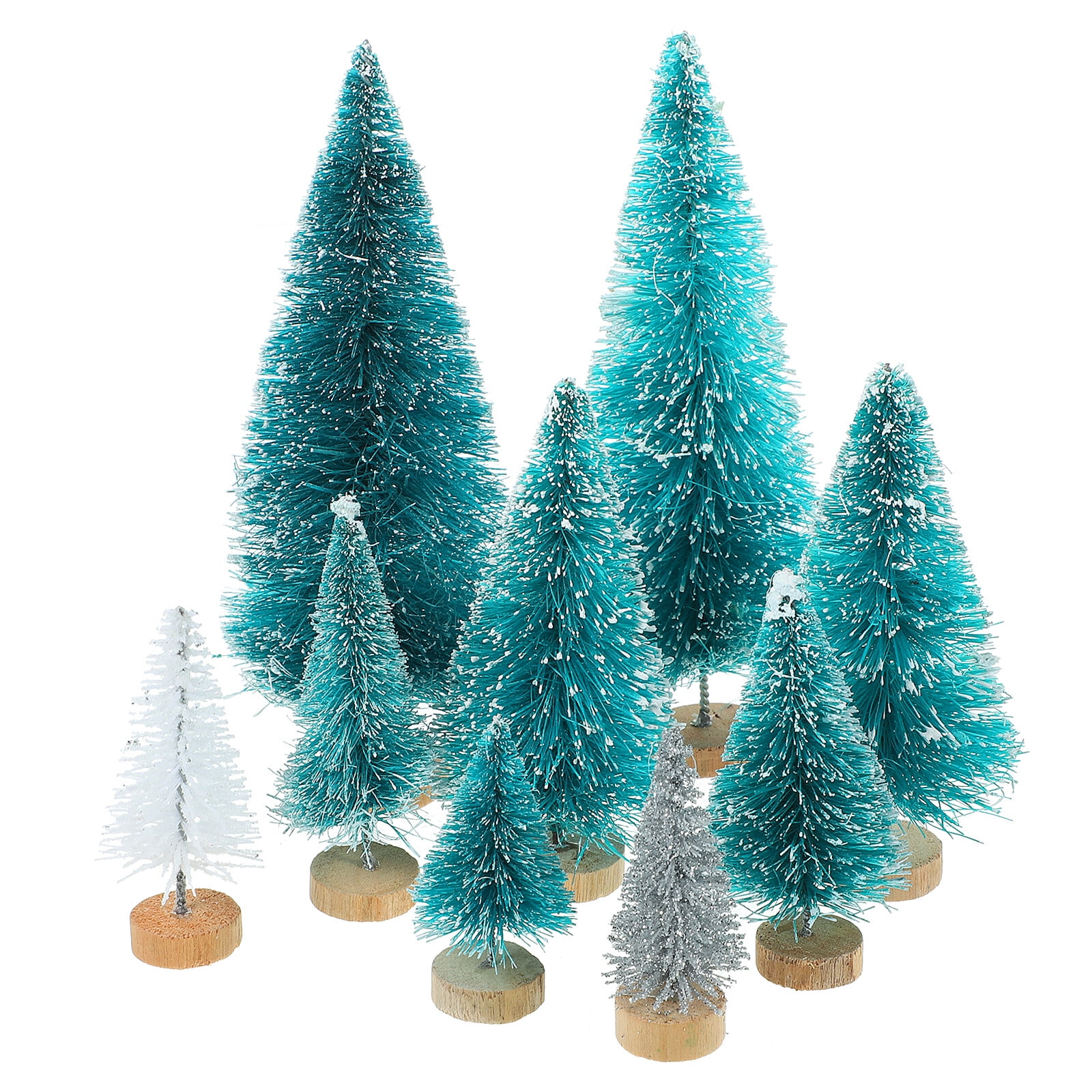 23pcs Miniature Christmas Tree Figurine Mini Xmas Tree Decoration Mini ...