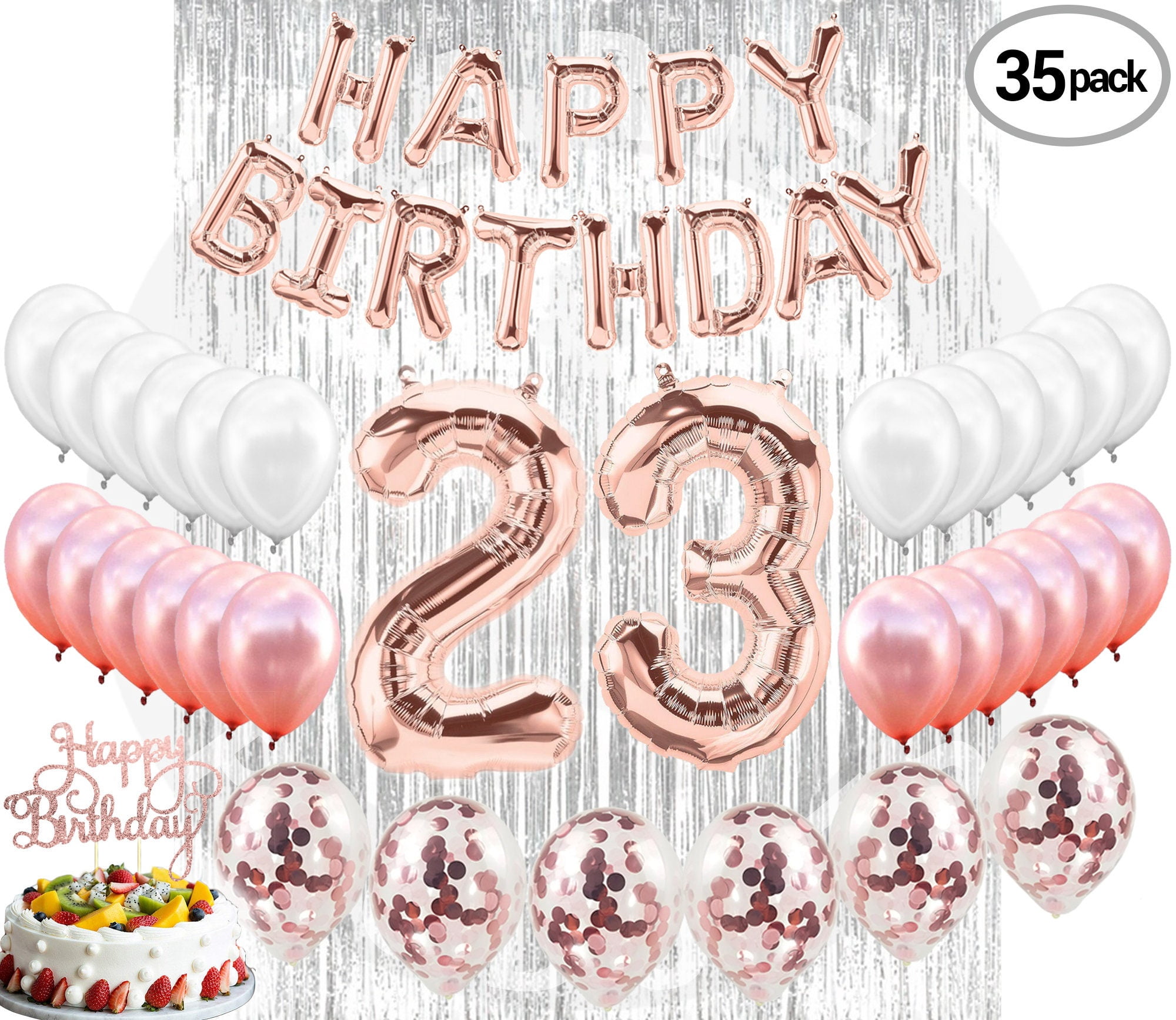 23rd Birthday Decorations with Photo Props, Party Supplies, 23rd Cake ...
