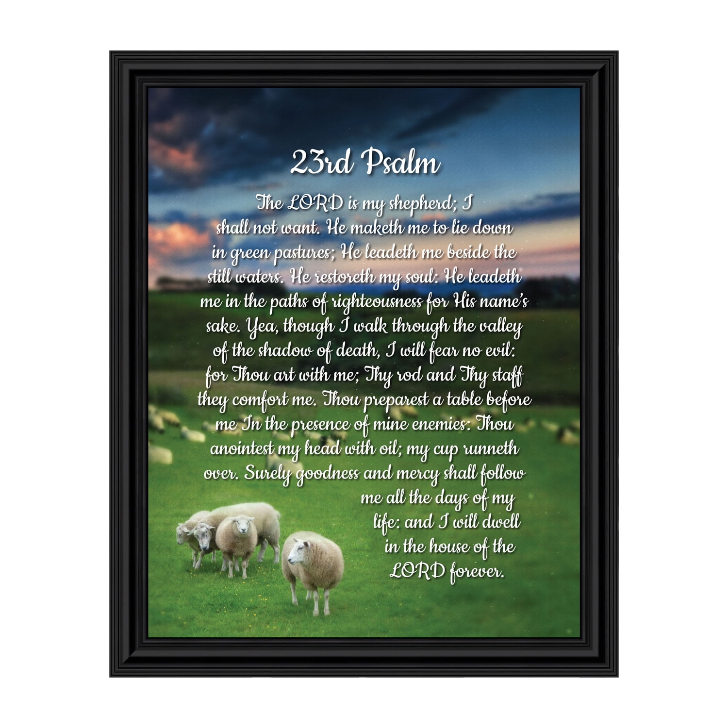 23rd Psalm, Framed Bible Verse from Psalms, Comfort and Encouragement ...