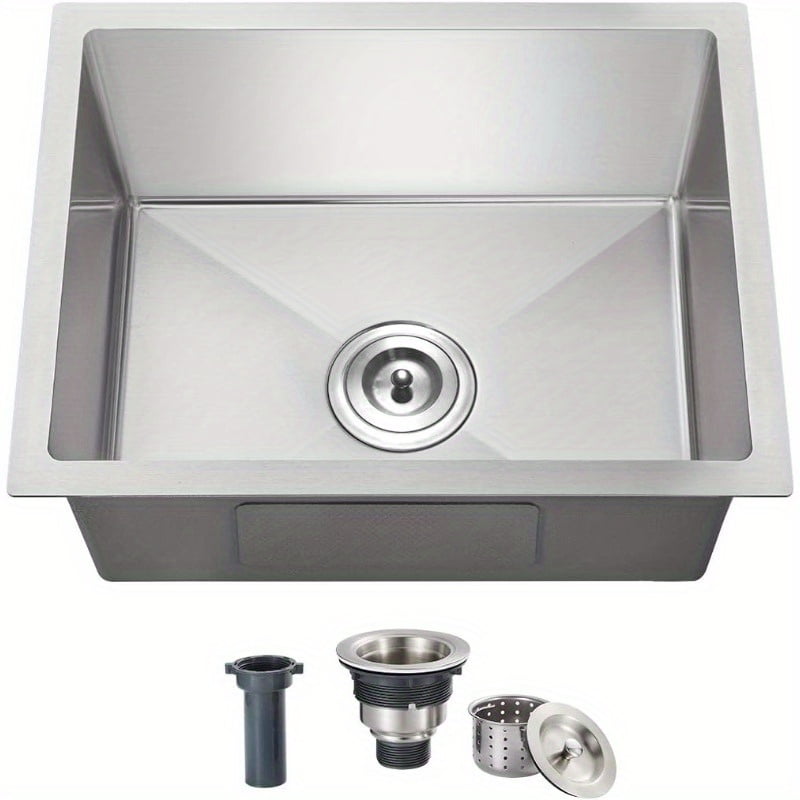 23x 18 inch Kitchen Sink Dropin Tight Radius 18 Gauge Stainless Steel ...