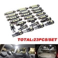 23x Canbus LED Car Interior Inside Light Dome Trunk Map License Plate ...