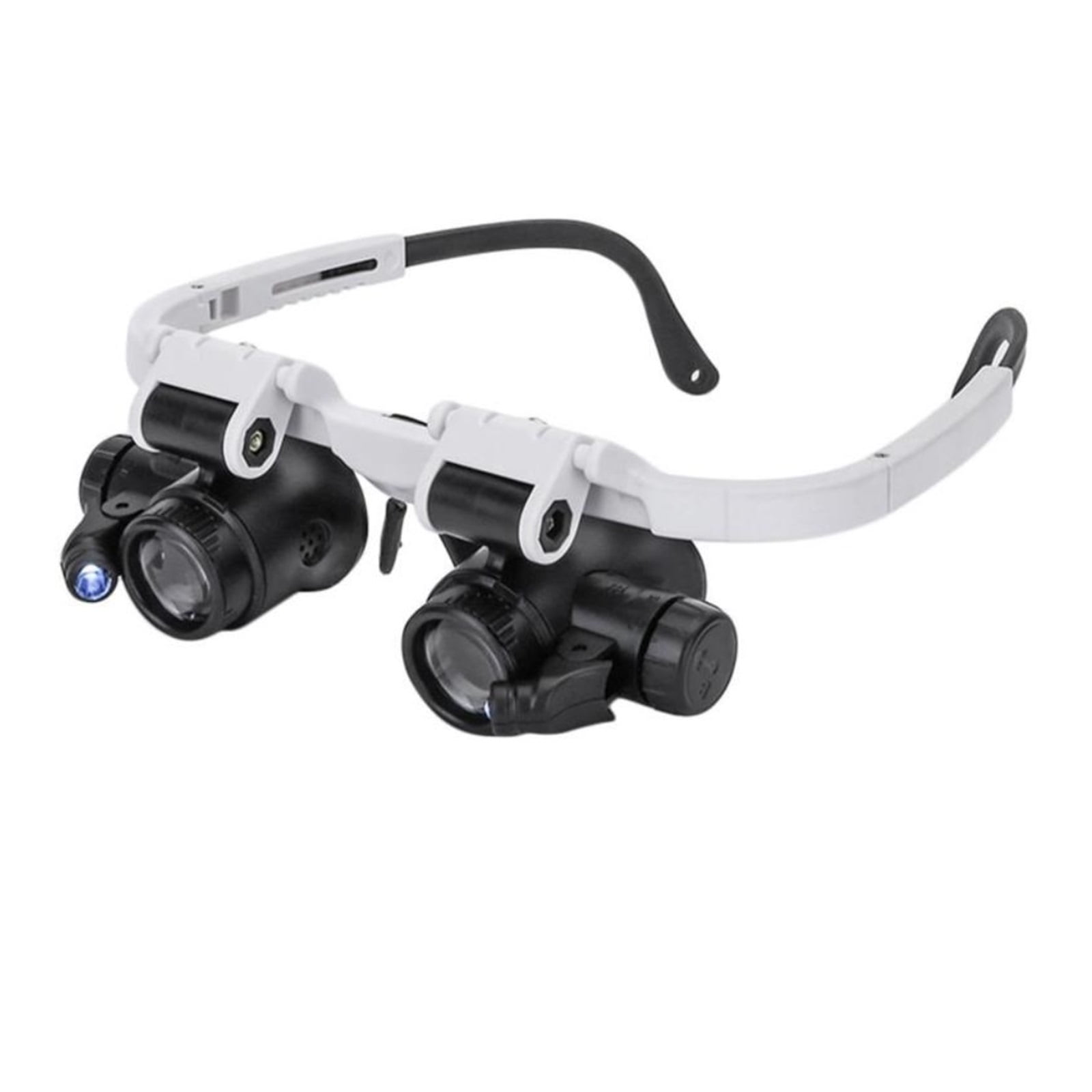 23x Magnifying Loupe Light 2 Head-mounted Lamp Microscope With Headband ...