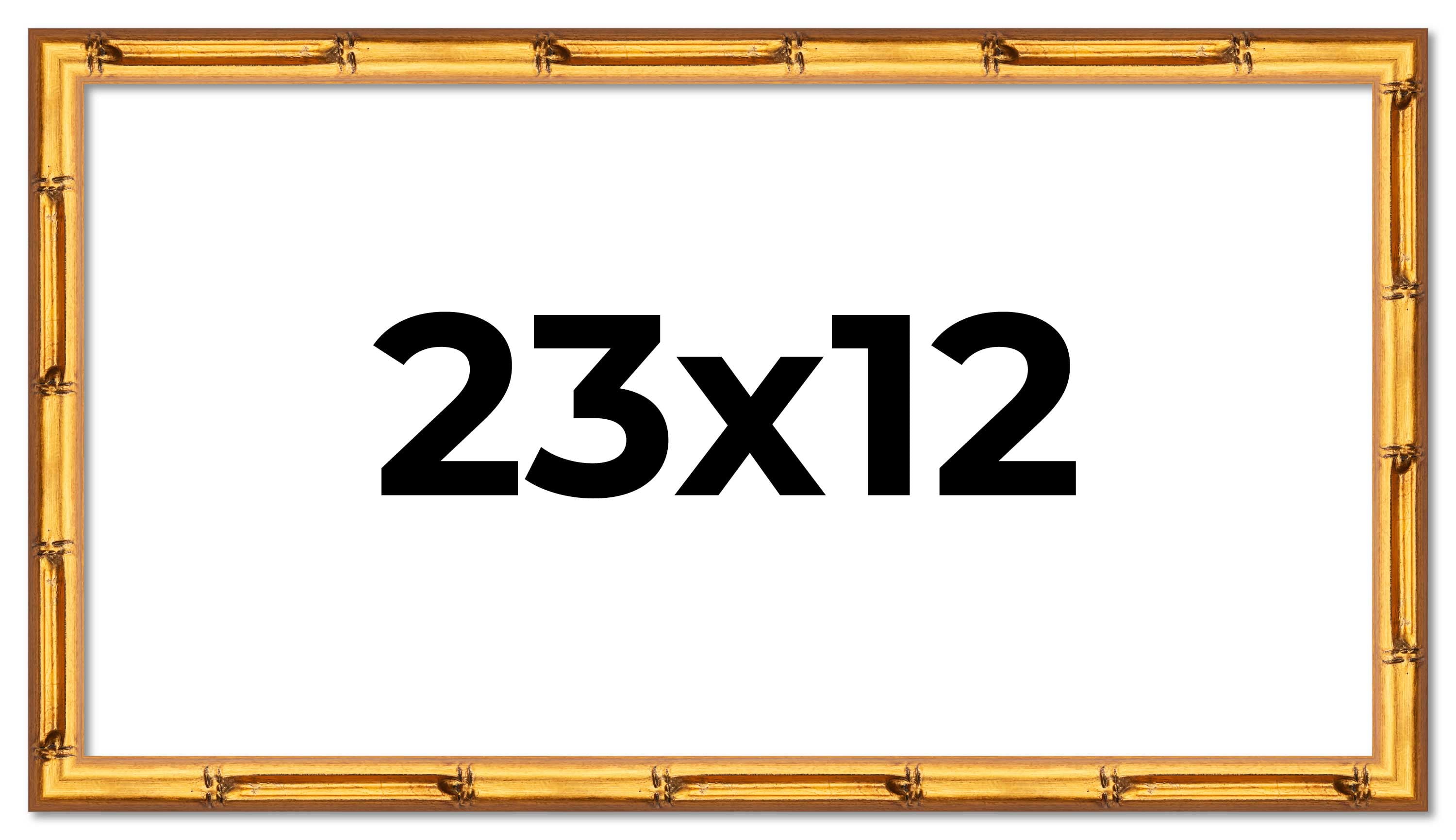 23x12 Frame Gold Bamboo Picture Frame - Complete Modern Photo Frame ...