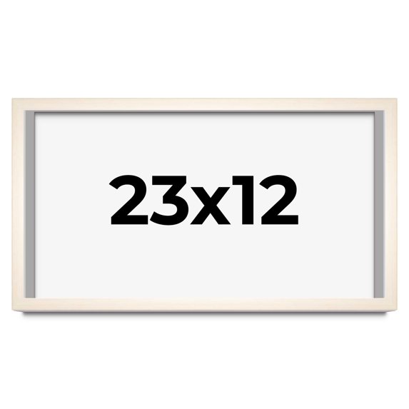 23x12 Frame White Wash Solid Wood Picture Frame | 0.75 Inch Moulding ...
