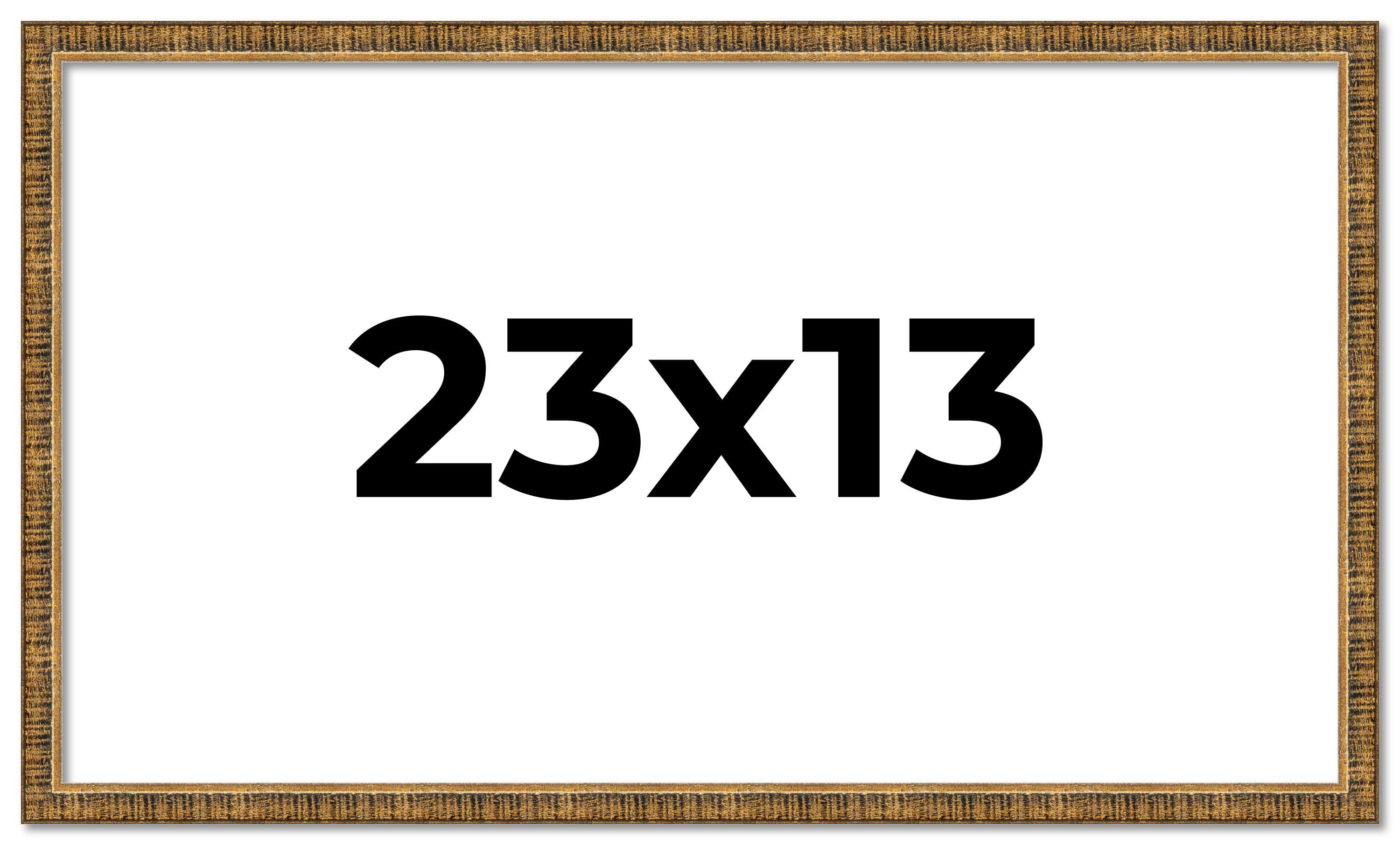 23x13 Frame Gold Kingsley Distressed Solid Wood Picture Frame Width 0. ...