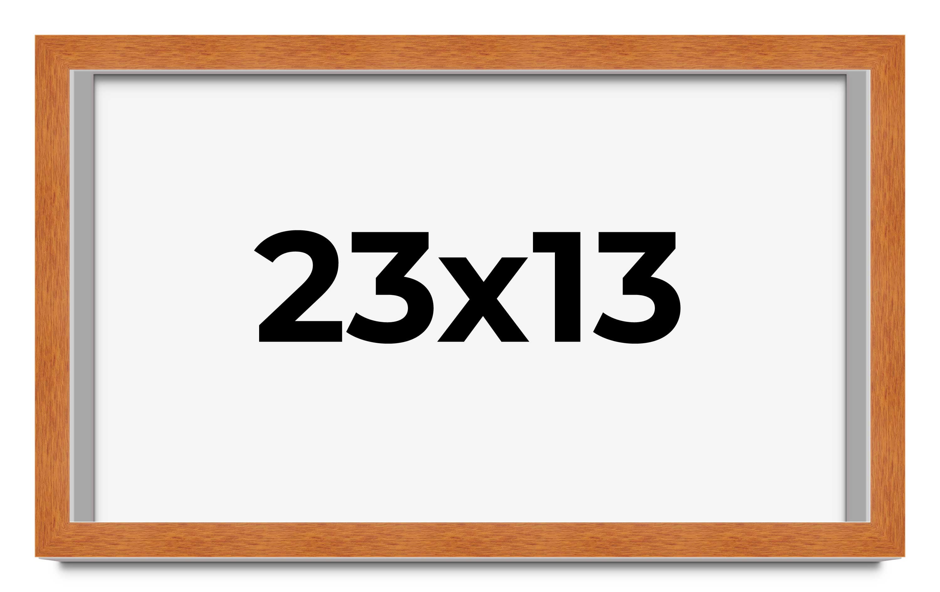 23x13 Shadow Box Frame Brown | 0.875 Inches Deep Real Wood Contemporary ...