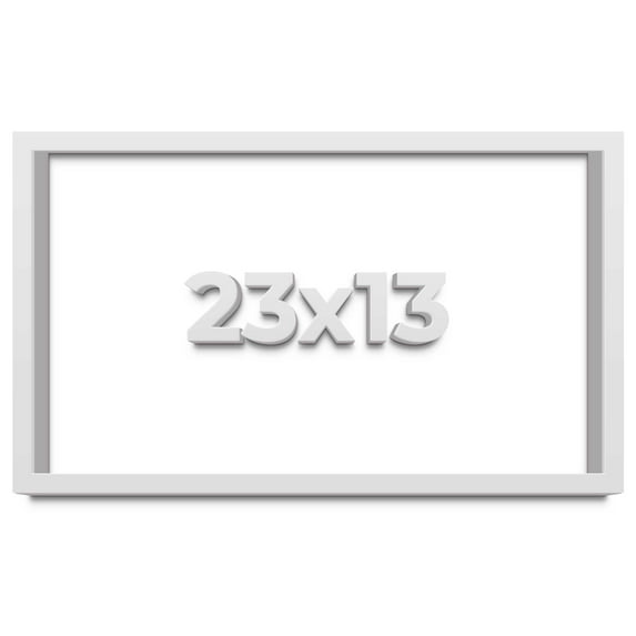 23x13 Shadow Box Frame White | 2 Inches Deep Real Wood Contemporary ...