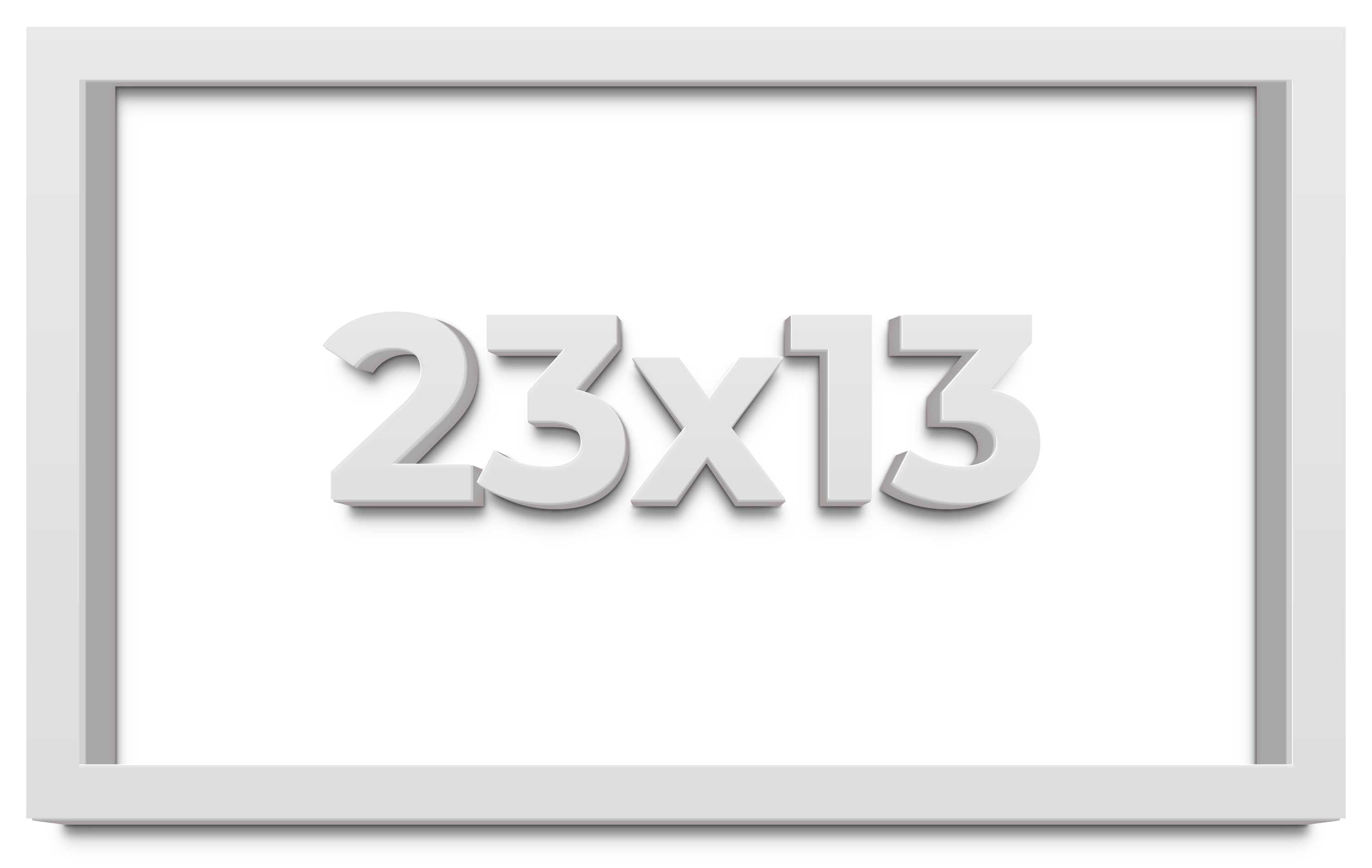 23x13 Shadow Box High Gloss White Display Frame | 1.625 Inches Deep | 1 ...