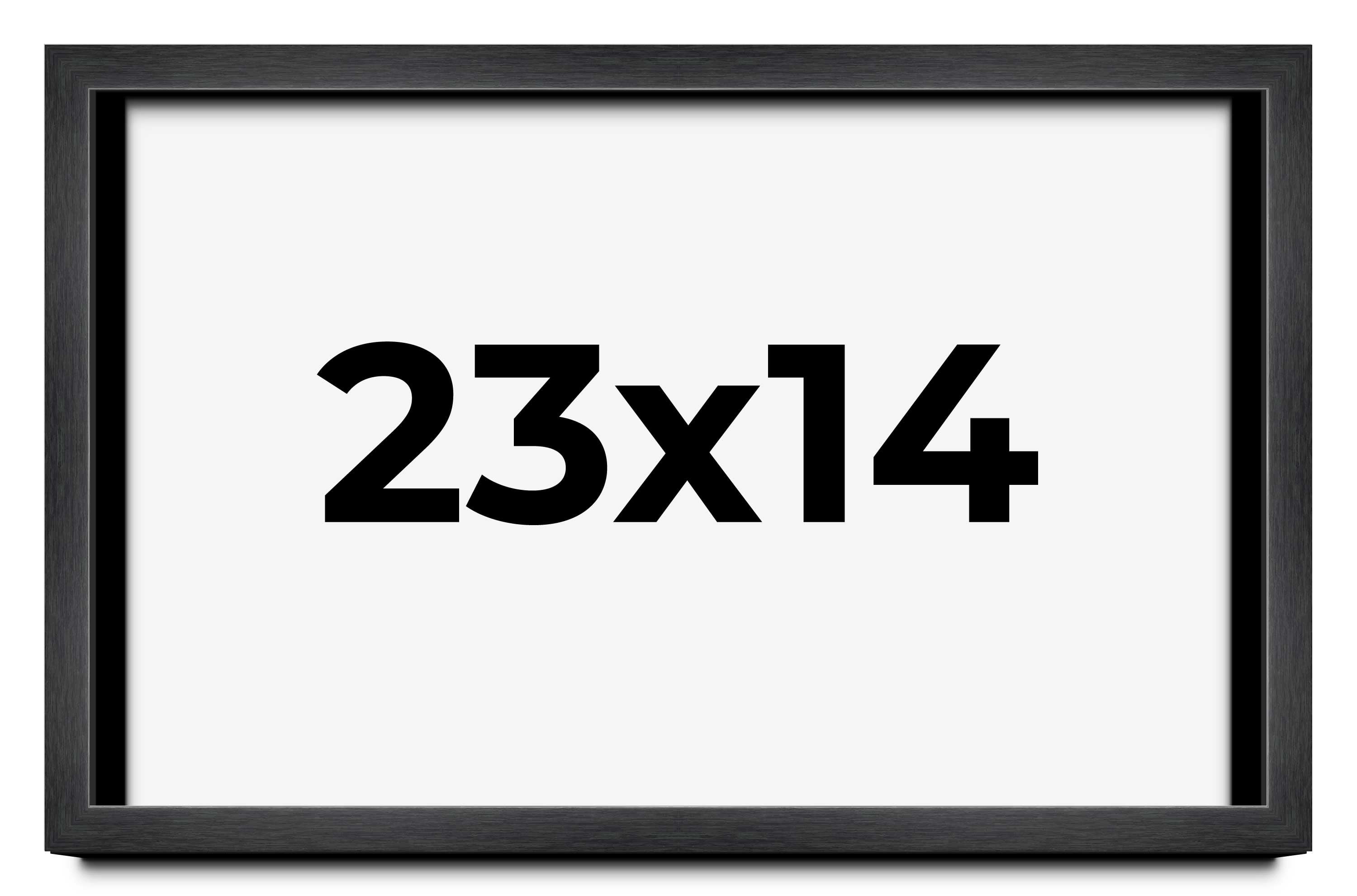 23x14 Frame Black Charcoal Grey Wood Textured Picture Frame | 0.75 Inch ...