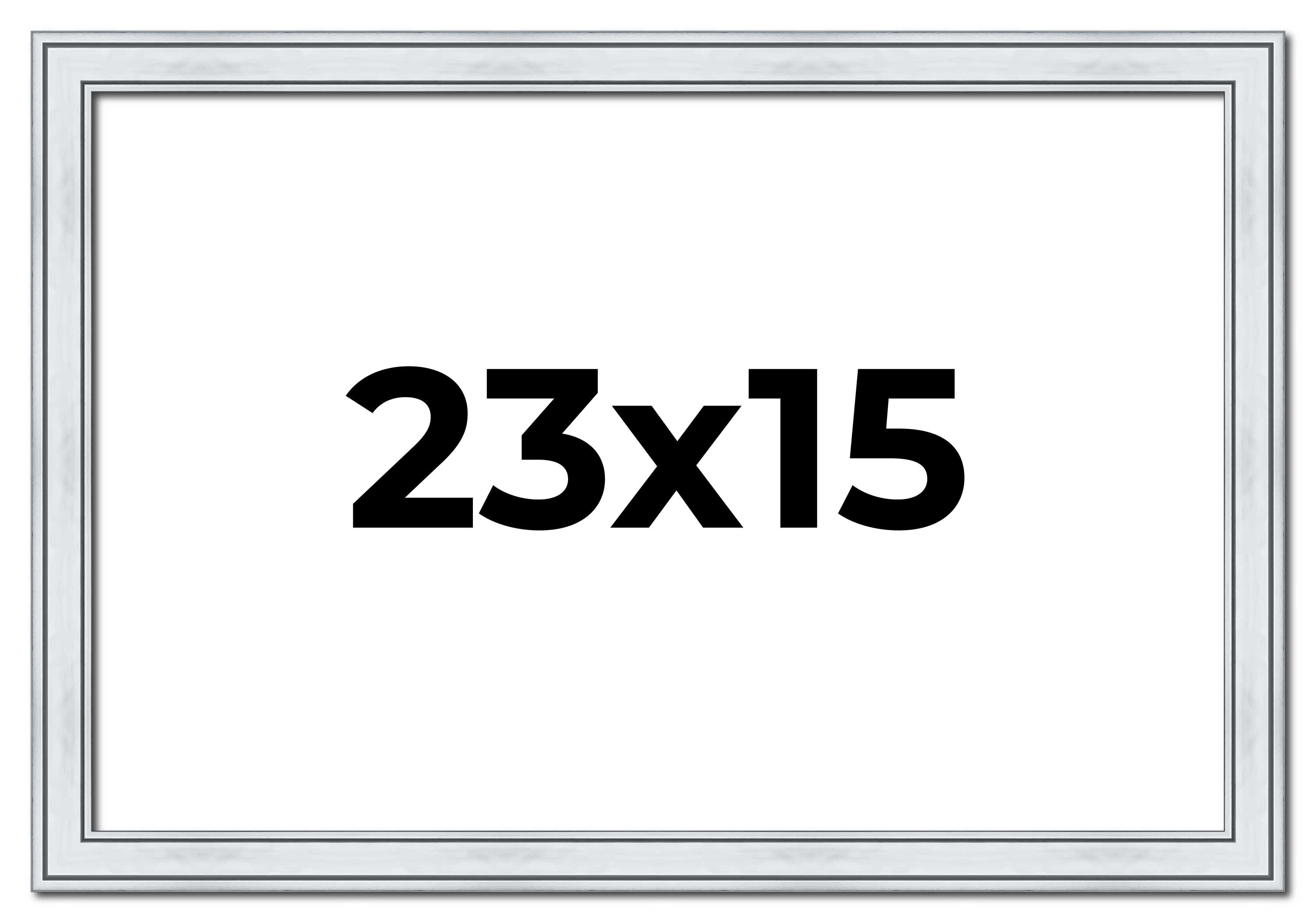 23x15 Frame Sterling Silver Solid Wood Picture Frame | 1.25 Inch ...