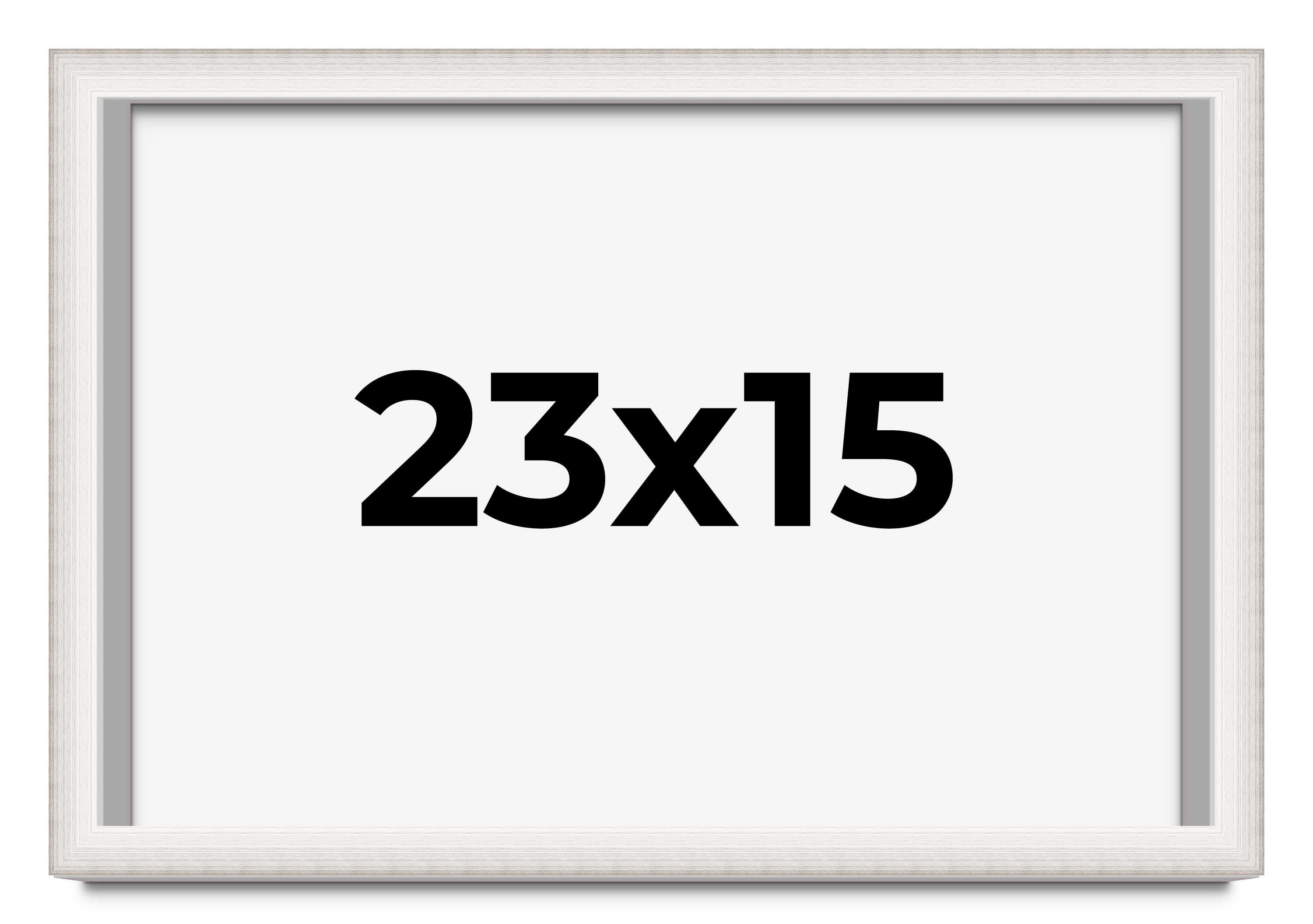 23x15 Shadow Box Silver Brushed Striped Display Frame | 1.625 Inches ...