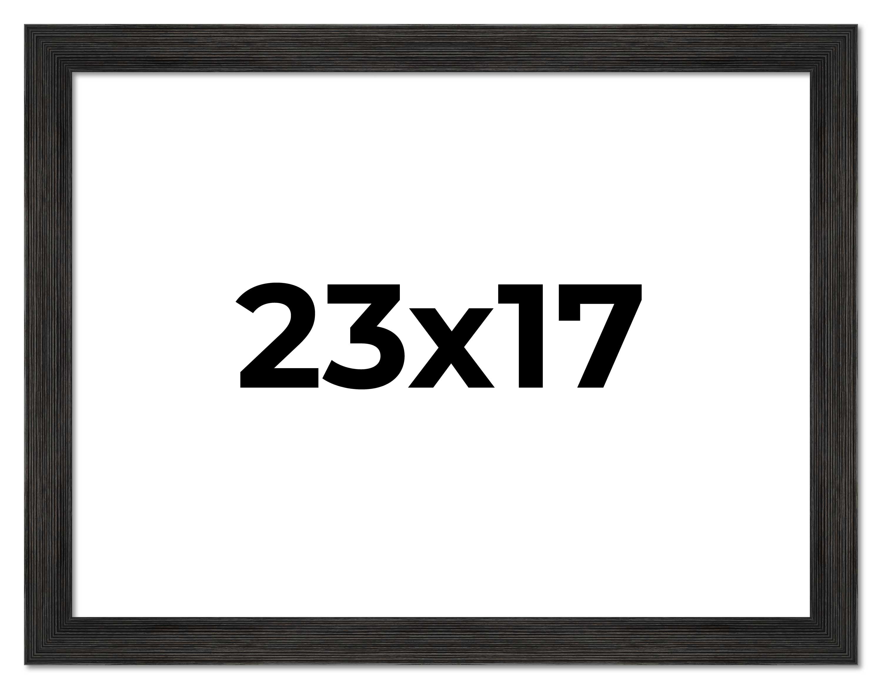 23x17 Black Rustic Wide Barnwood Picture Frame - UV Acrylic, Foam Board ...