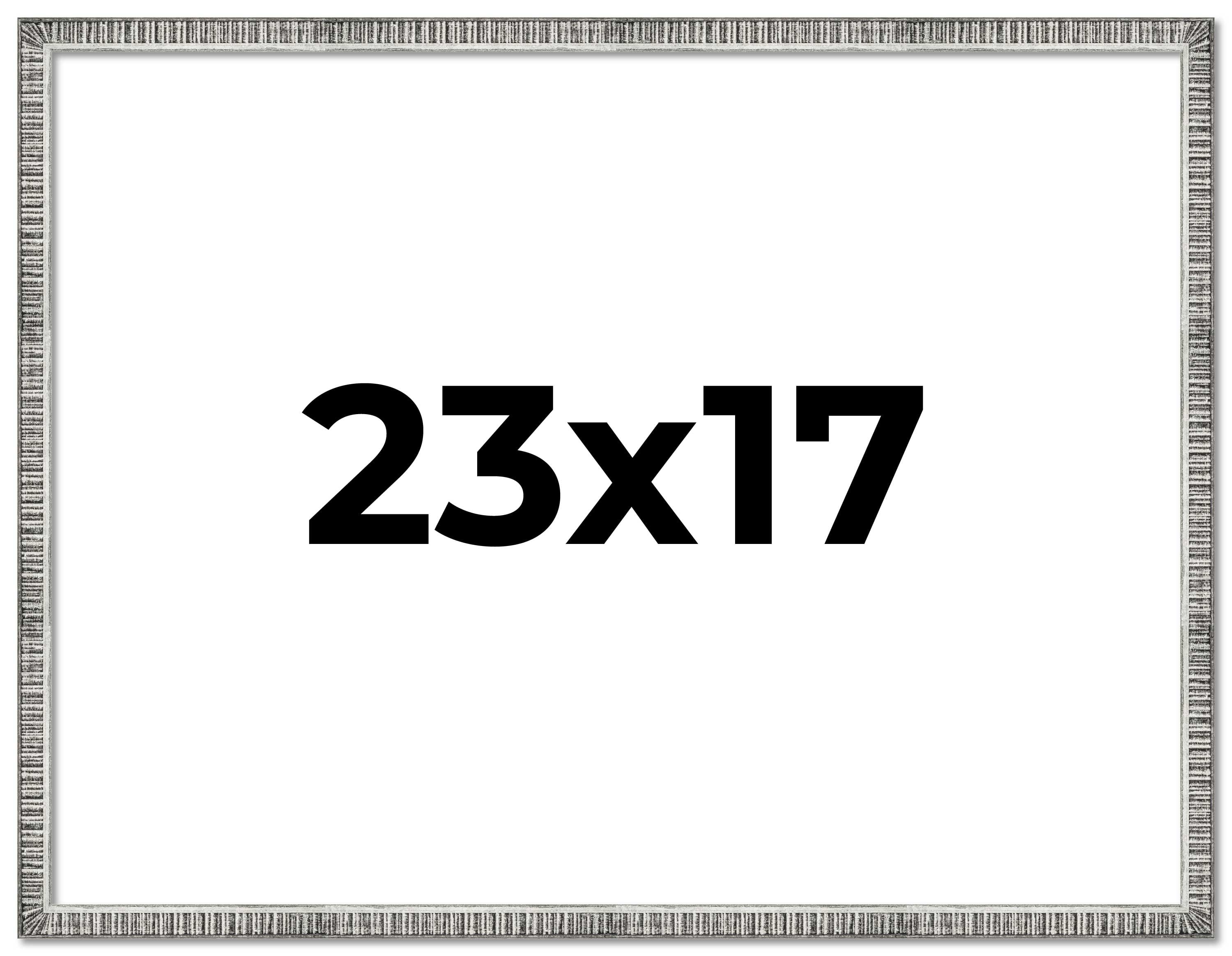 23x17 Frame Silver Grey Distressed Solid Wood Picture Frame | 0.75 Inch ...