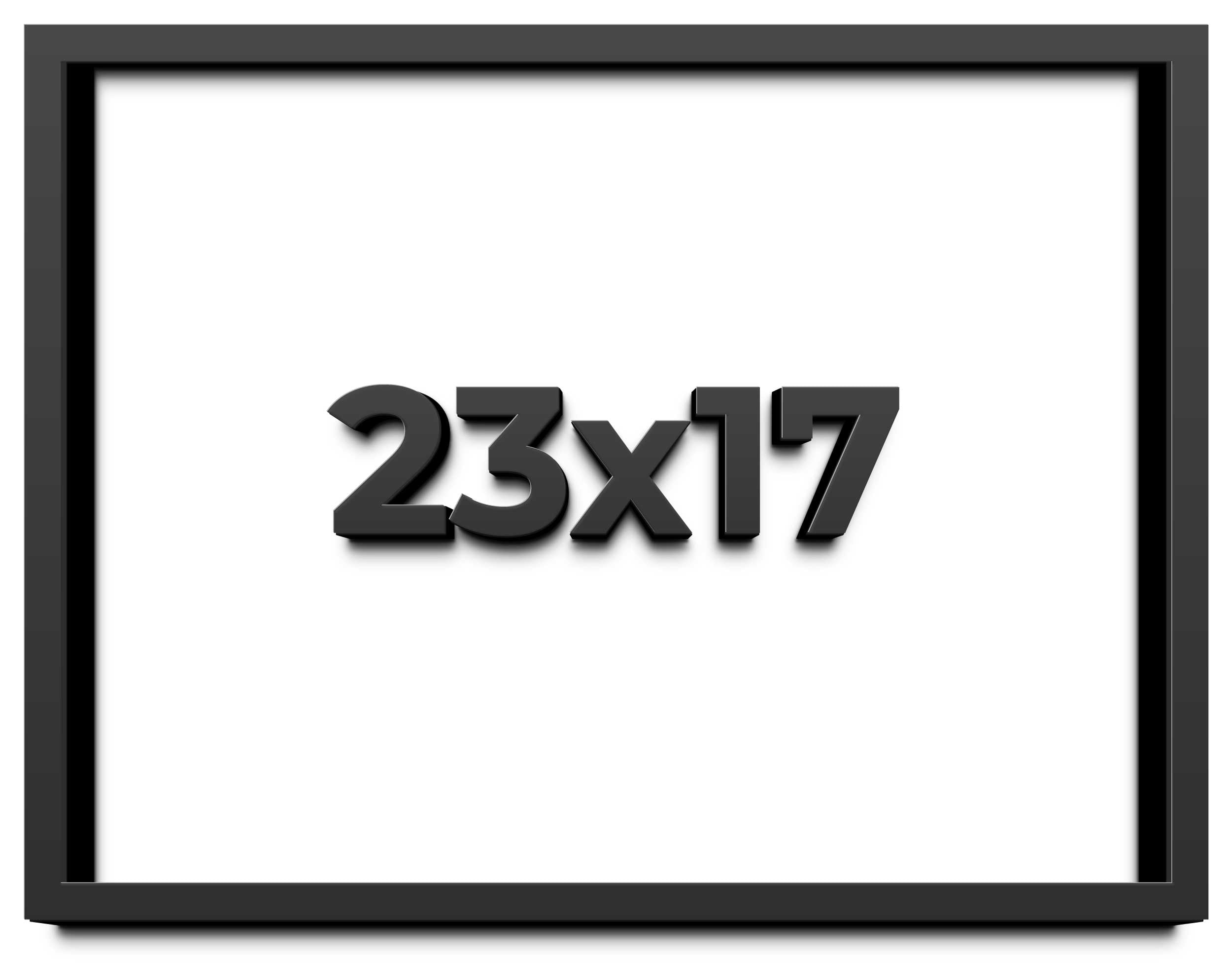 23x17 Shadow Box Frame Black | 2 Inches Deep Real Wood Contemporary ...