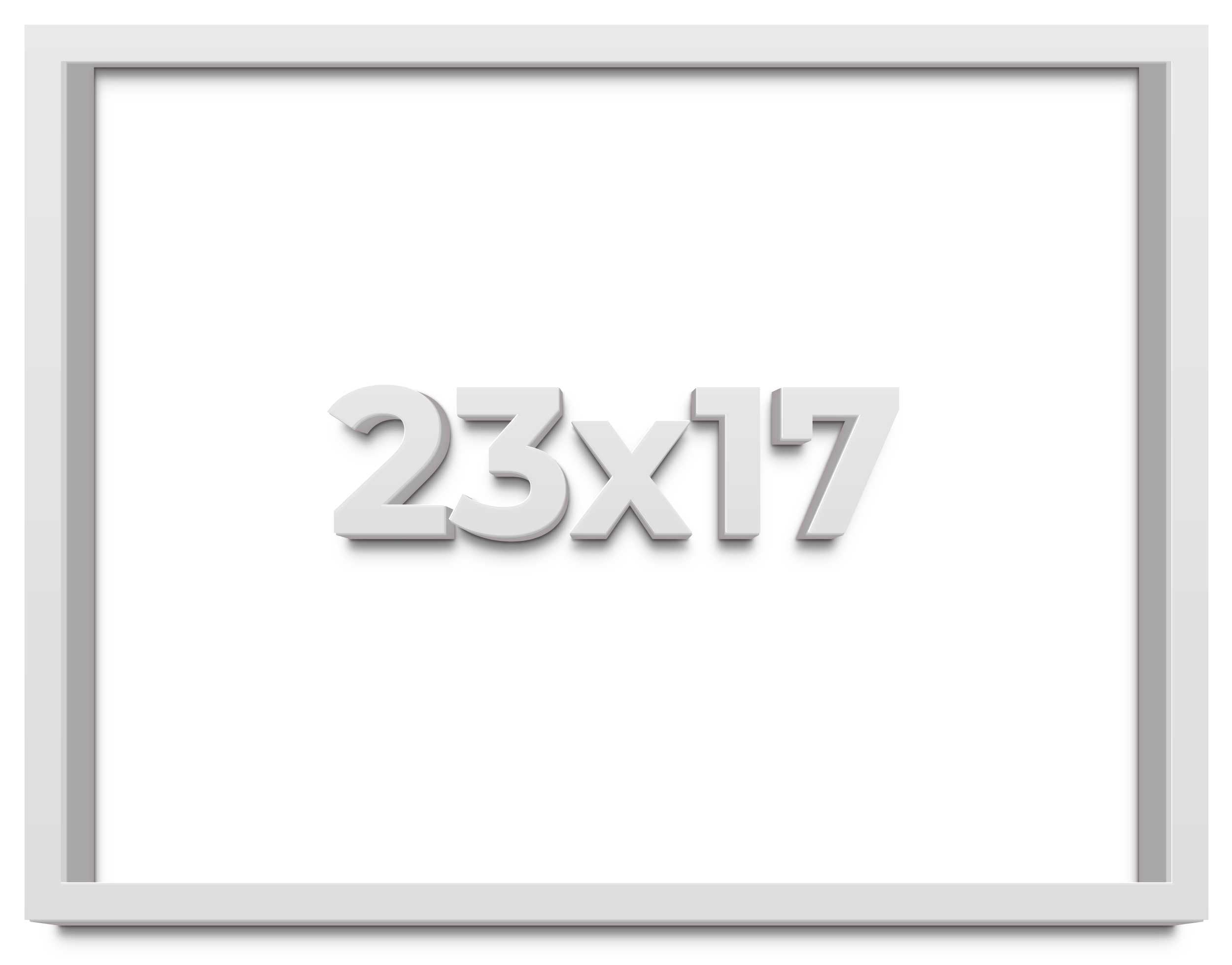 23x17 Shadow Box Frame White | 1 Inches Deep Real Wood Contemporary ...