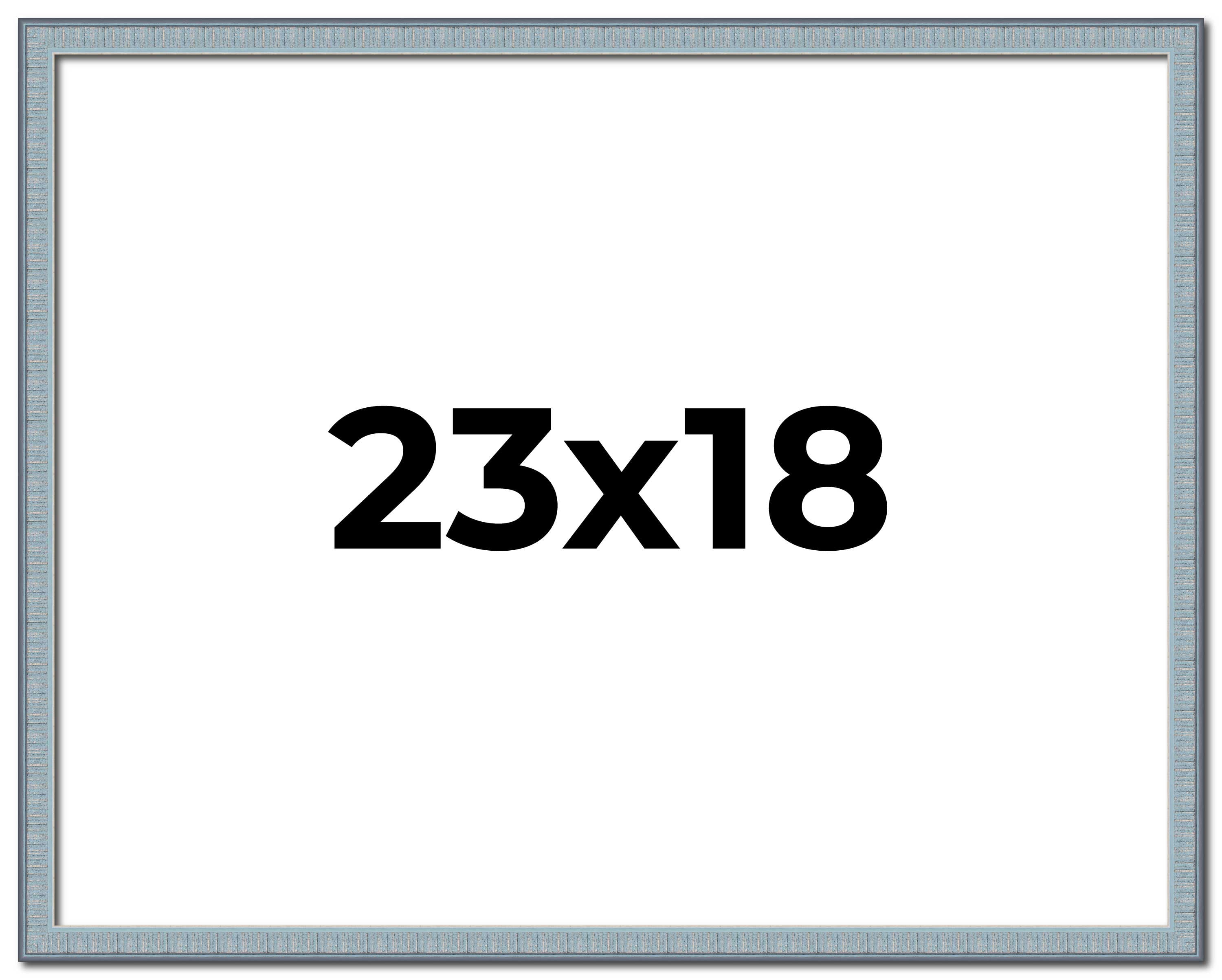 23x18 Frame Rustic Sky Blue Solid Wood Picture Frame | 0.75 Inch ...
