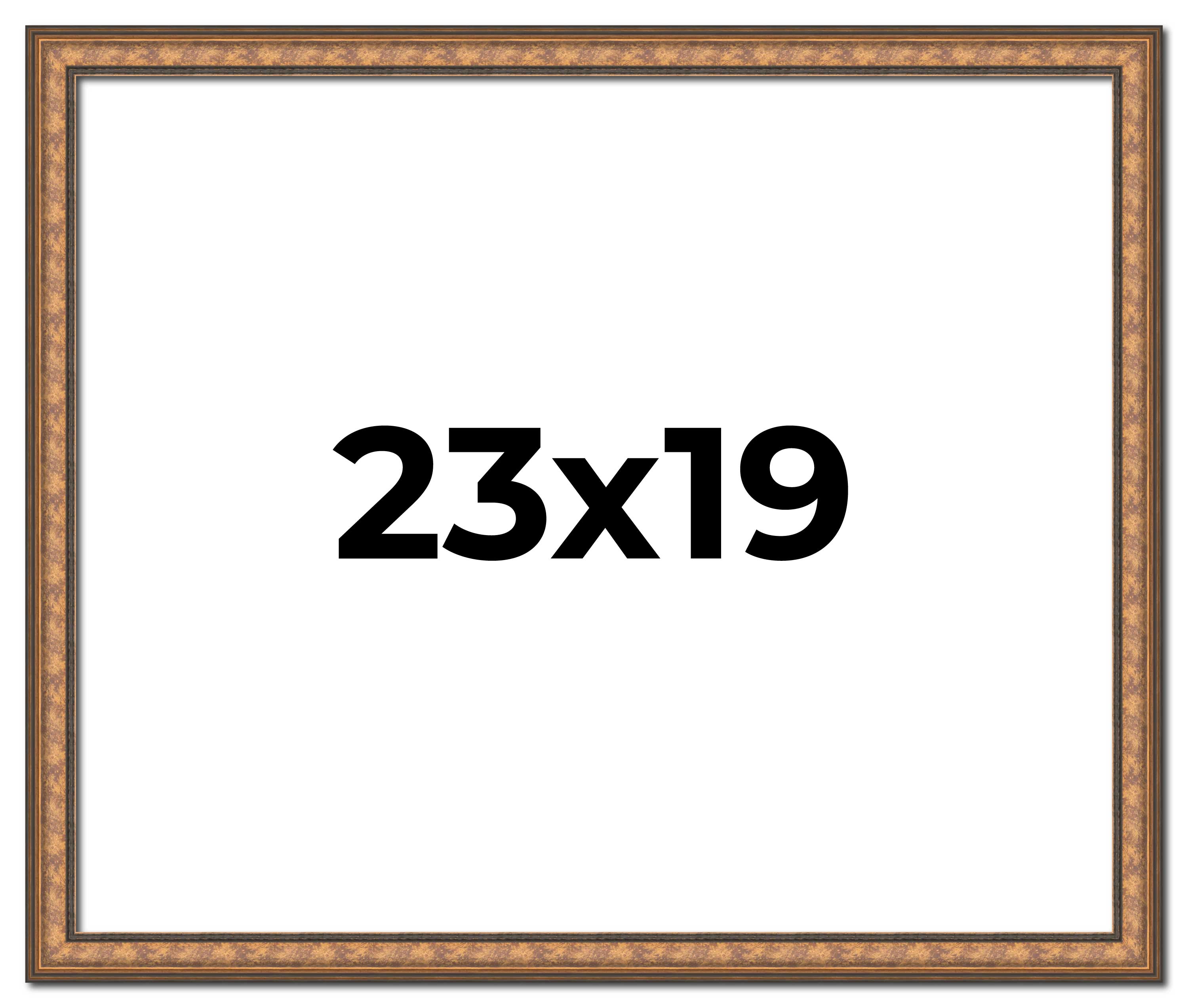 23x19 Frame Gold Real Wood Picture Frame Width 1.25 inches | Interior Frame Depth 0.5 inches ...