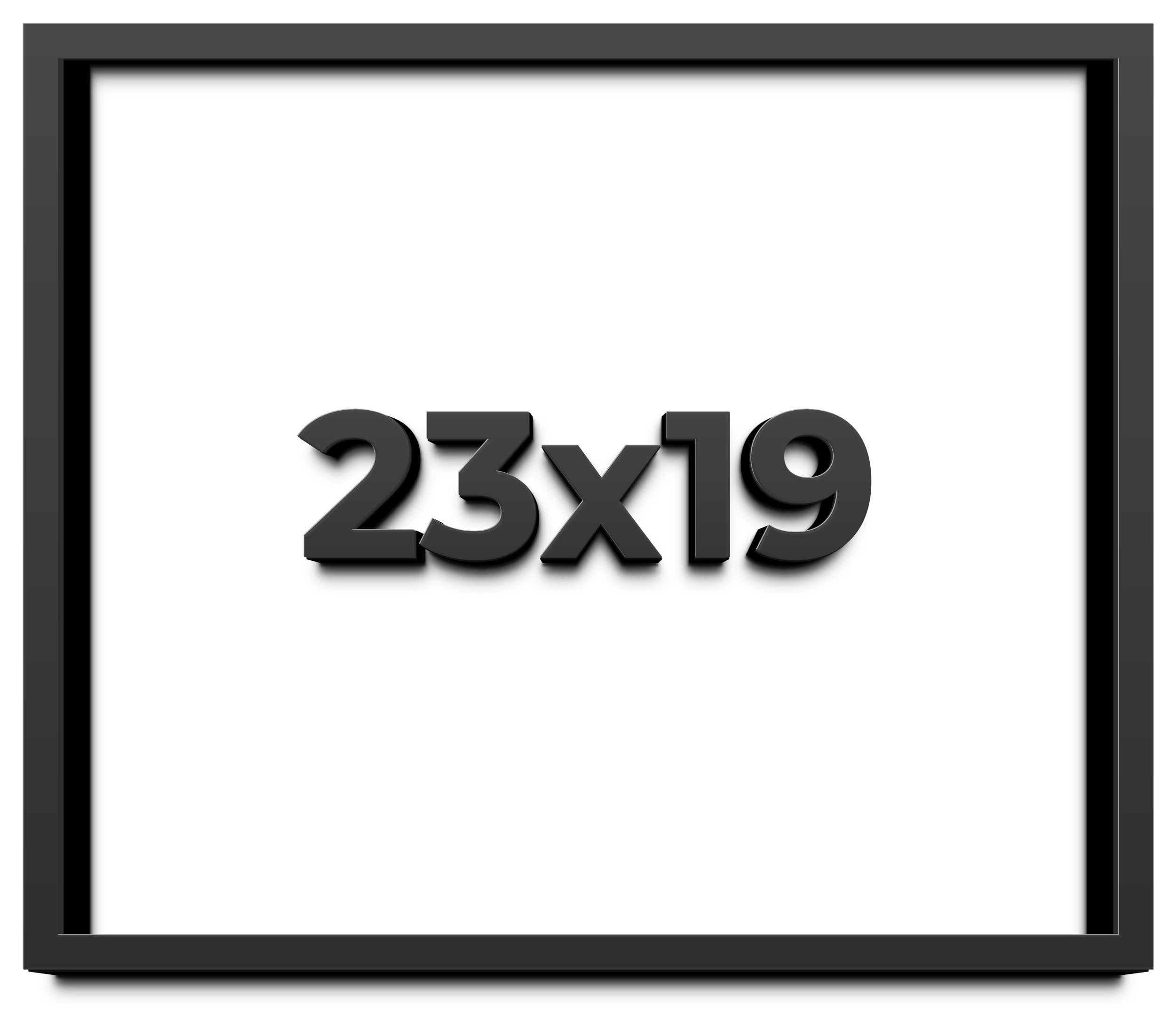 23x19 Shadow Box Frame Black | 2 Inches Deep Real Wood Contemporary ...