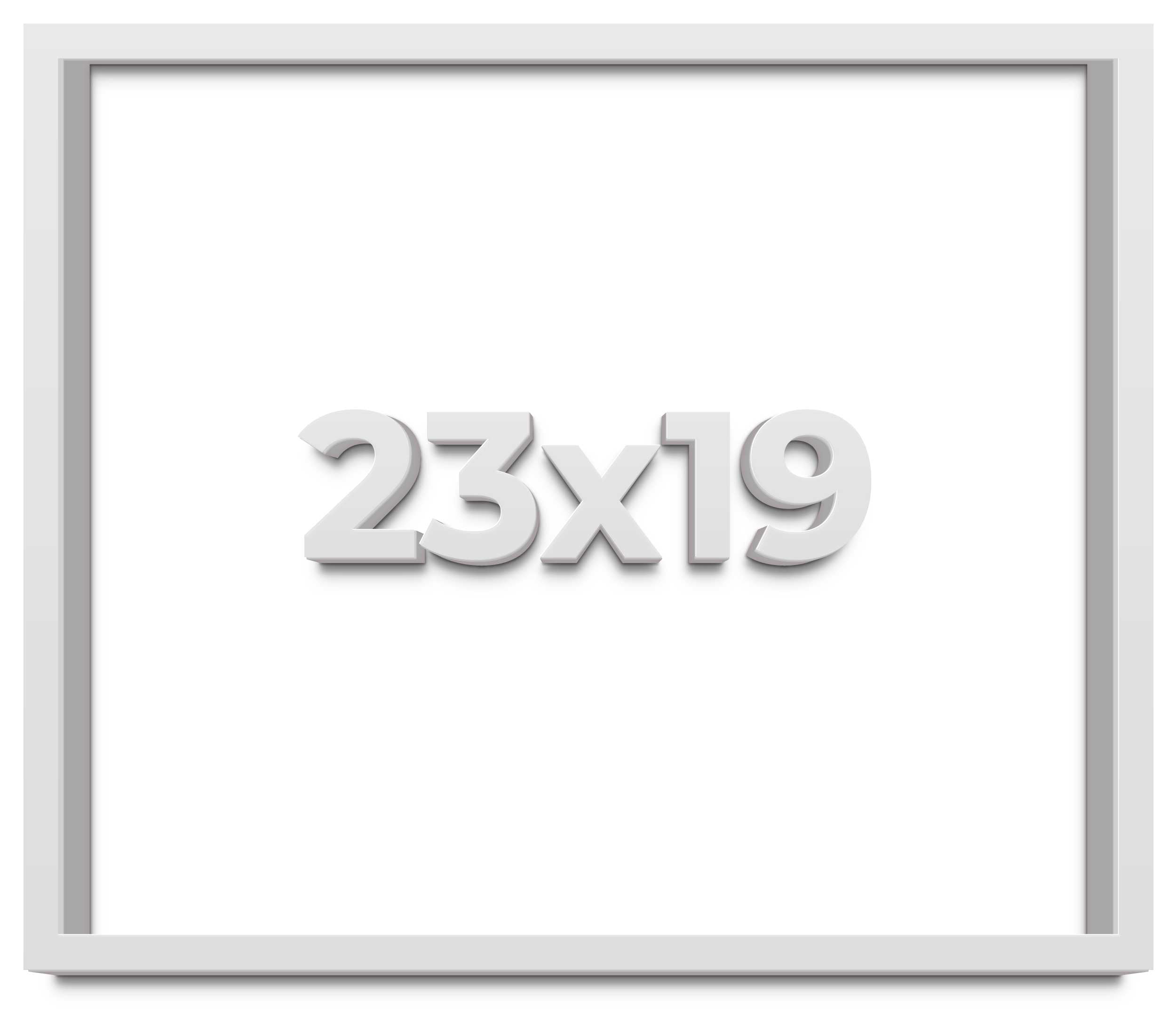 23x19 Shadow Box Frame White | 1 Inches Deep Real Wood Contemporary ...