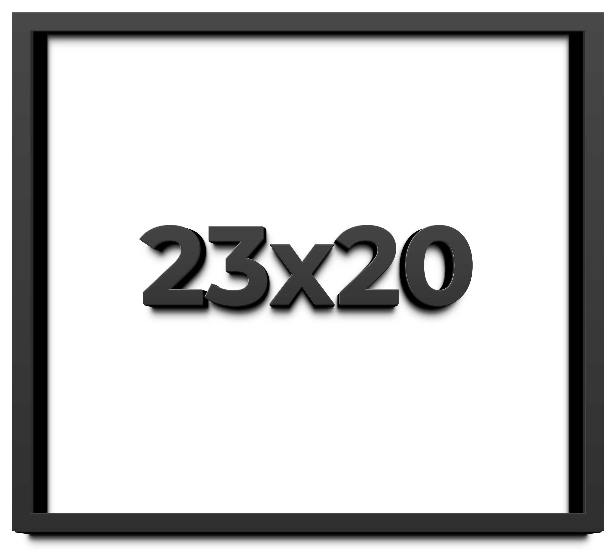 23x20 Shadow Box Frame Black | 2 Inches Deep Real Wood Contemporary ...