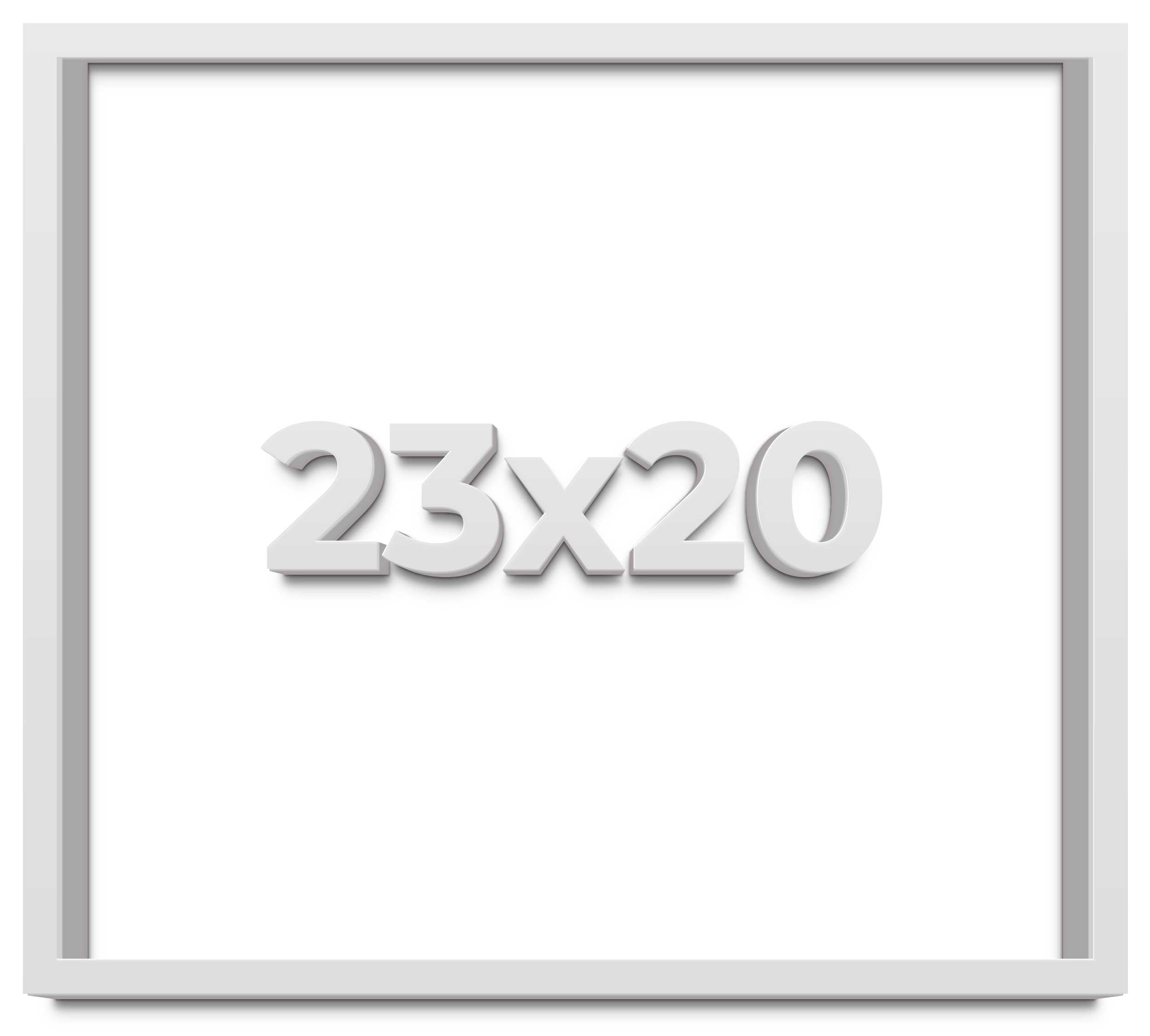 23x20 Shadow Box Frame White | 1 Inches Deep Real Wood Contemporary ...