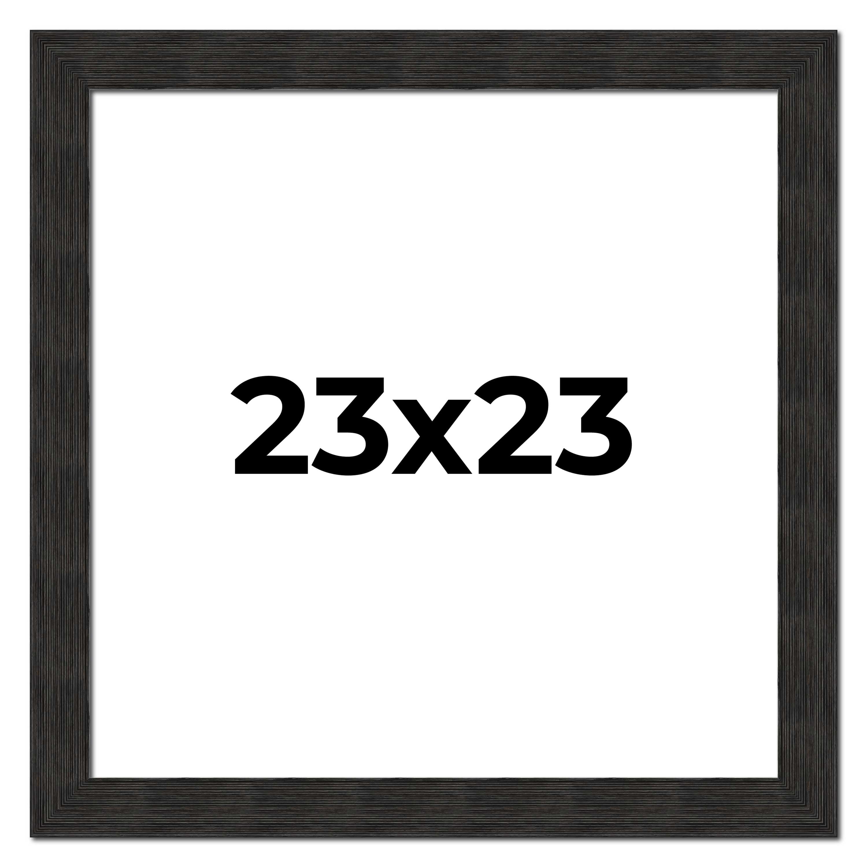 23x23 Contemporary Black Picture Frame - UV Acrylic, Foam Board Backing ...