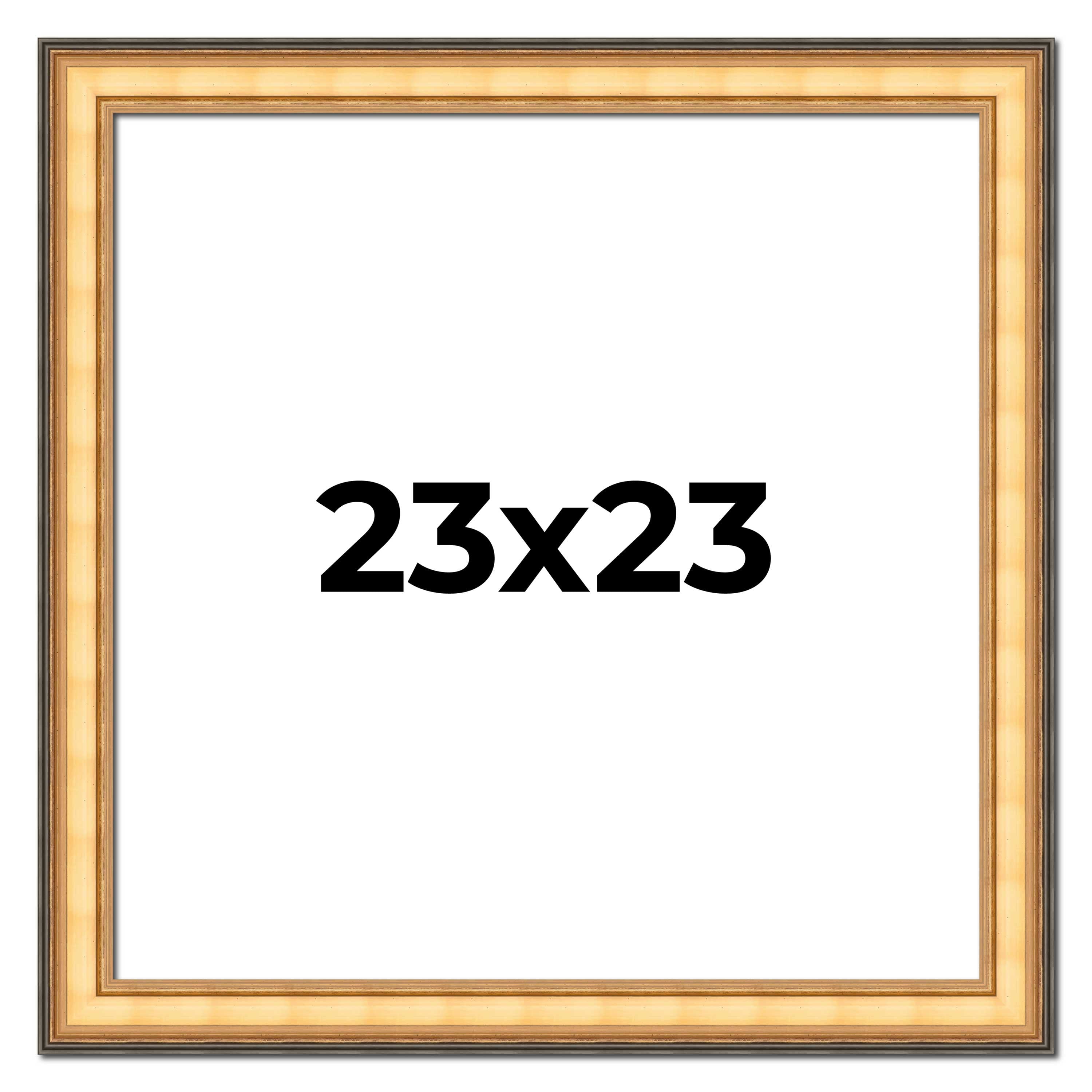 23x23 Frame Gold Plein Aire Solid Wood Picture Frame Width 2 Inches ...